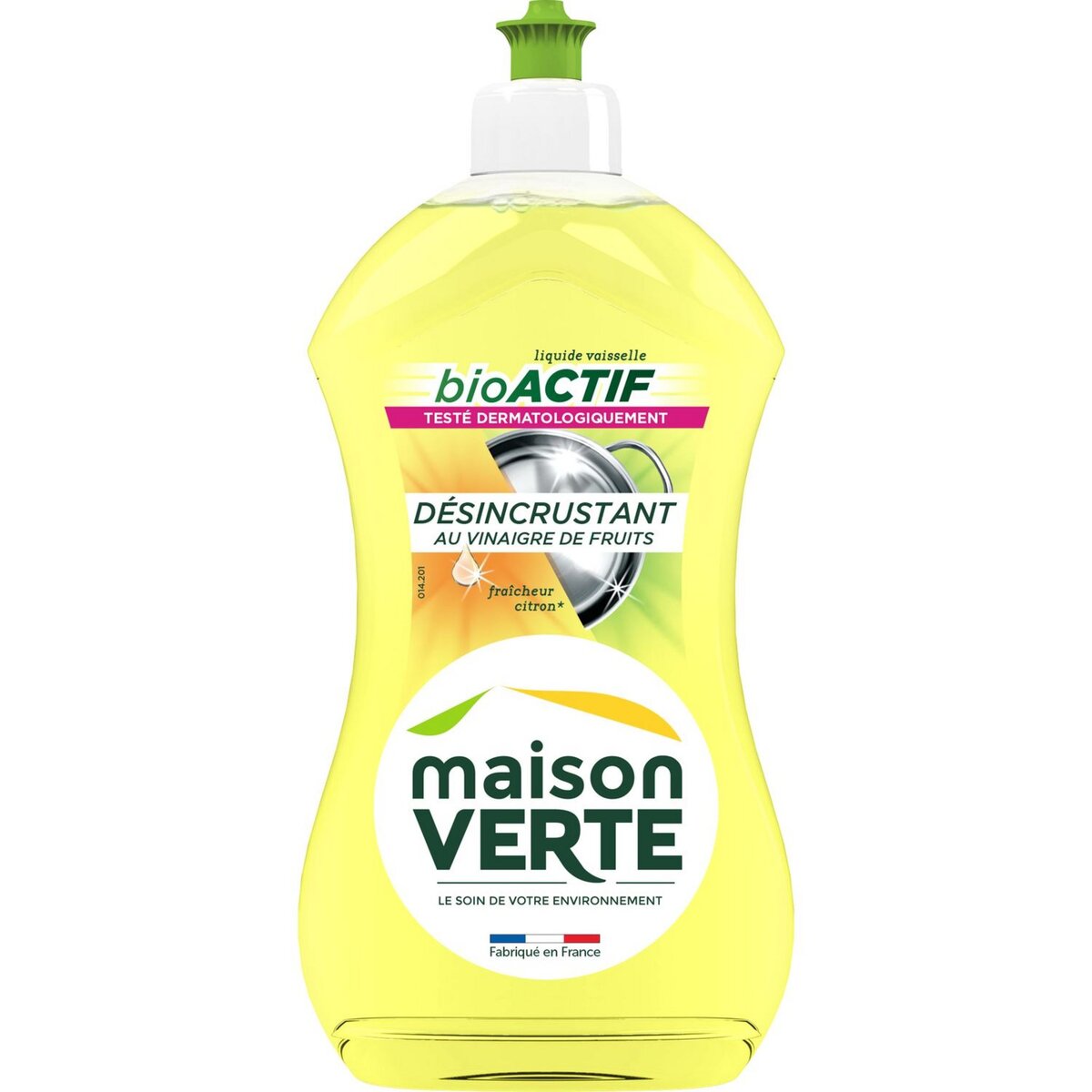 MAISON VERTE Maison Verte Liquide vaisselle désincrustant au vinaigre de fruits 500ml 500ml pas ...