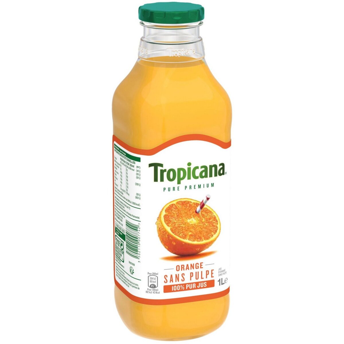 TROPICANA Tropicana pure premium jus d'orange du Brésil sans pulpe 1l ...