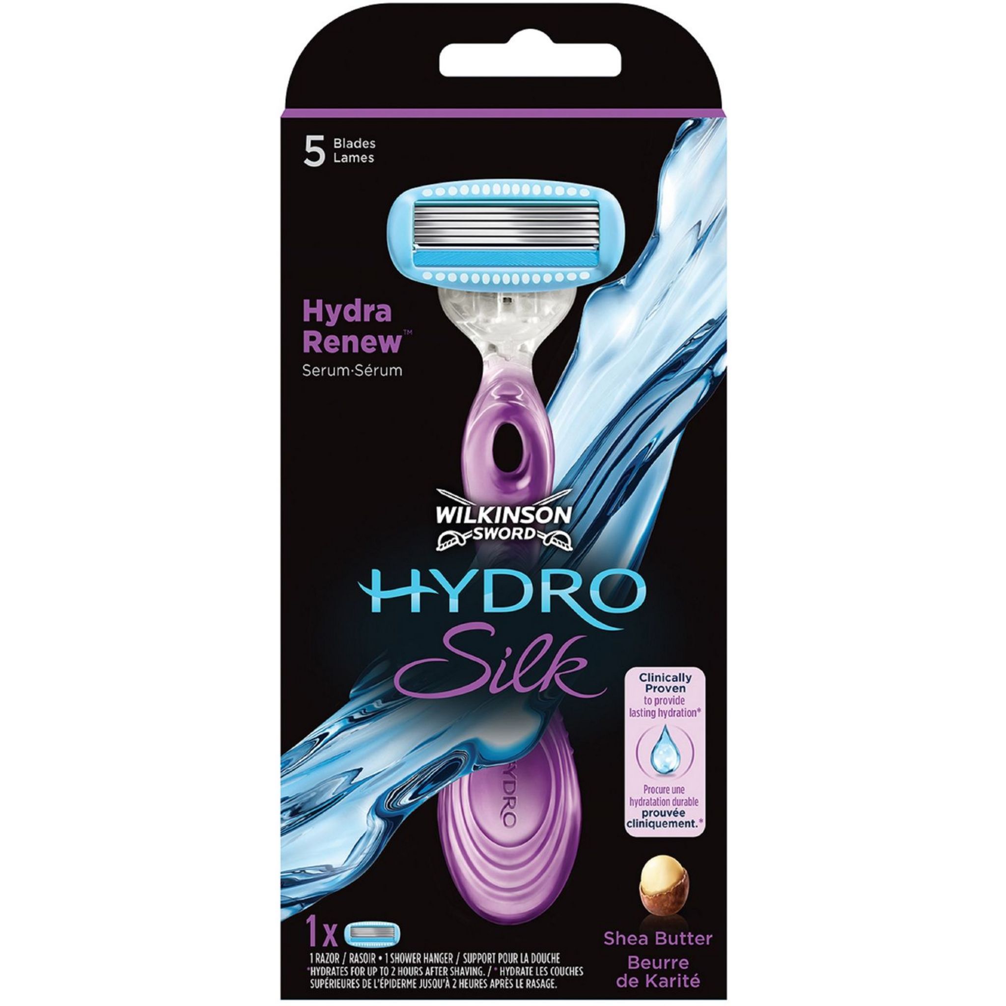 WILKINSON Hydro Silk rasoir 5 lames avec sérum karité 1 rasoir pas cher ...