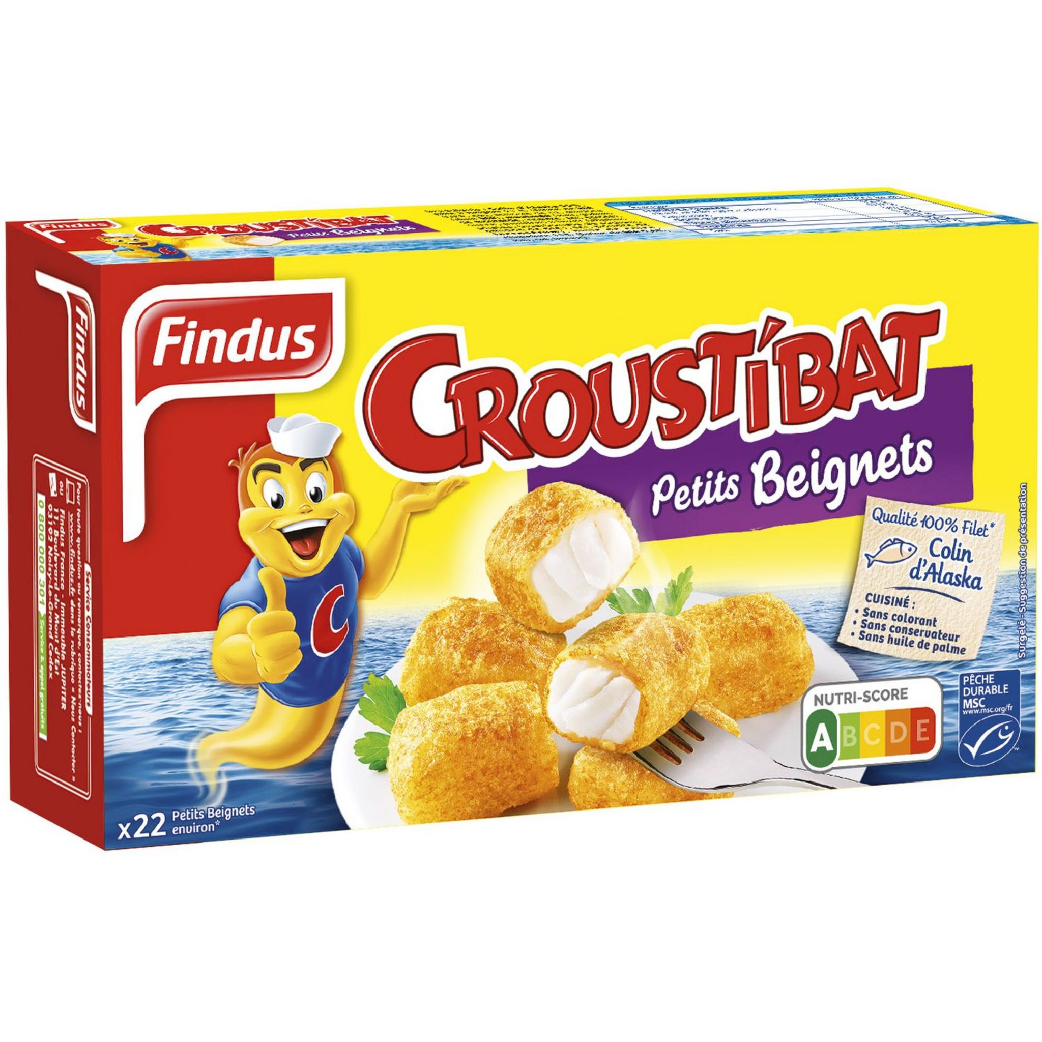 FINDUS Findus Crousti'bat Petits beignets de poisson pané x22 300g 22 ...