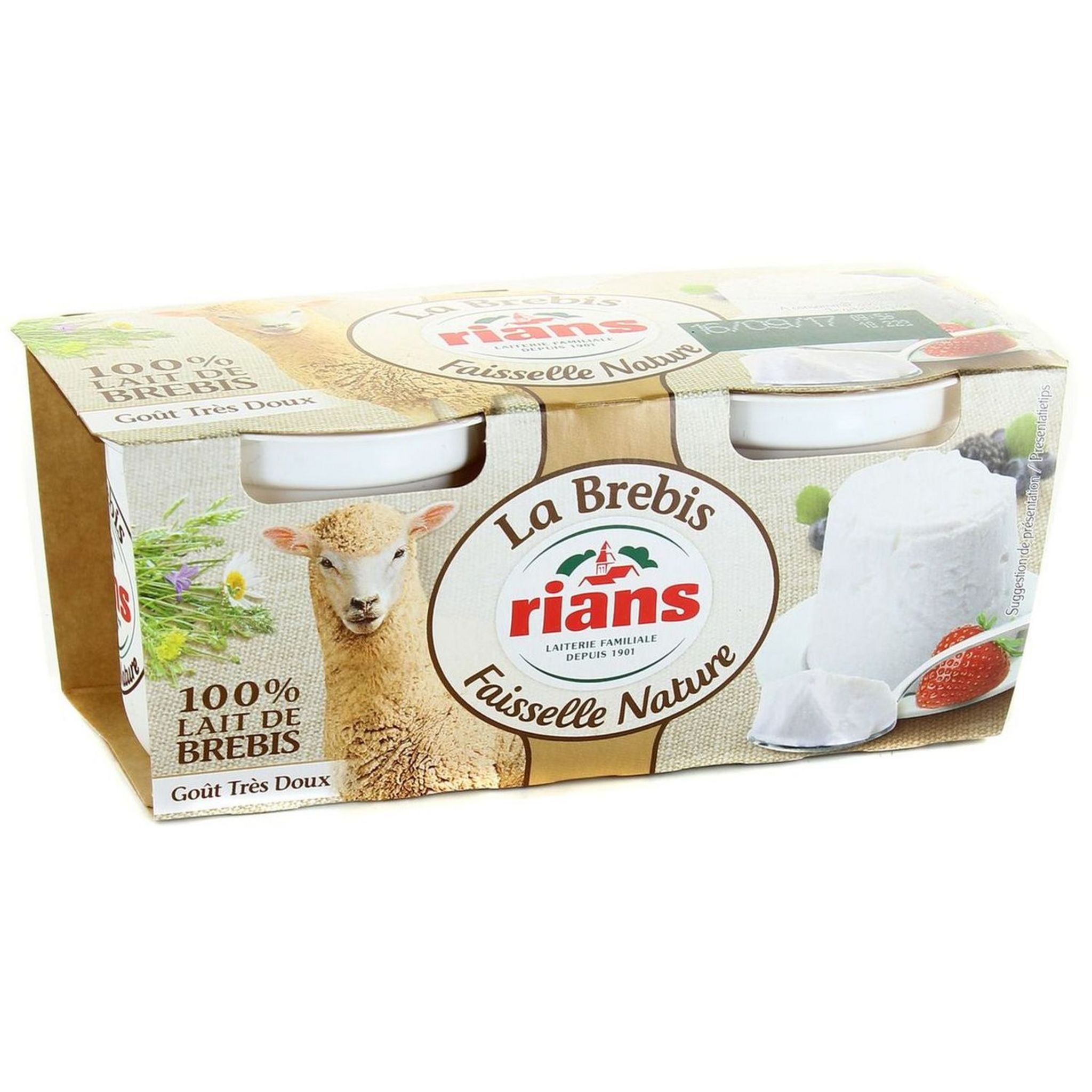 RIANS Rians faisselle brebis 2x100g pas cher - Auchan.fr