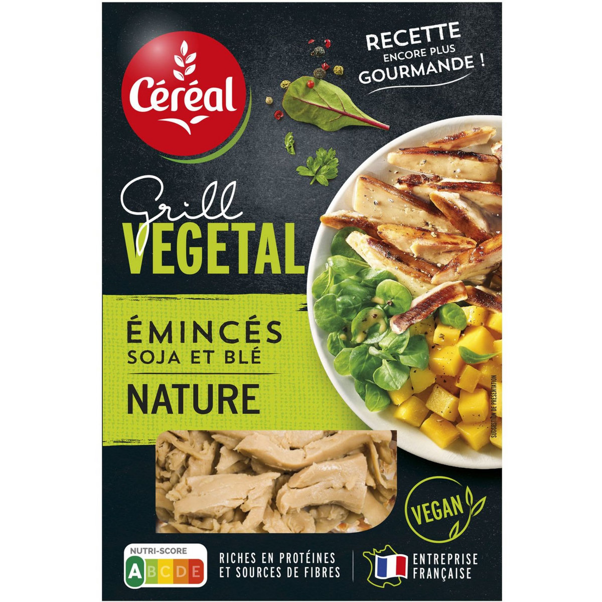 CEREAL BIO Céreal bio Emincés végétal de soja blé nature 130g 130g pas ...