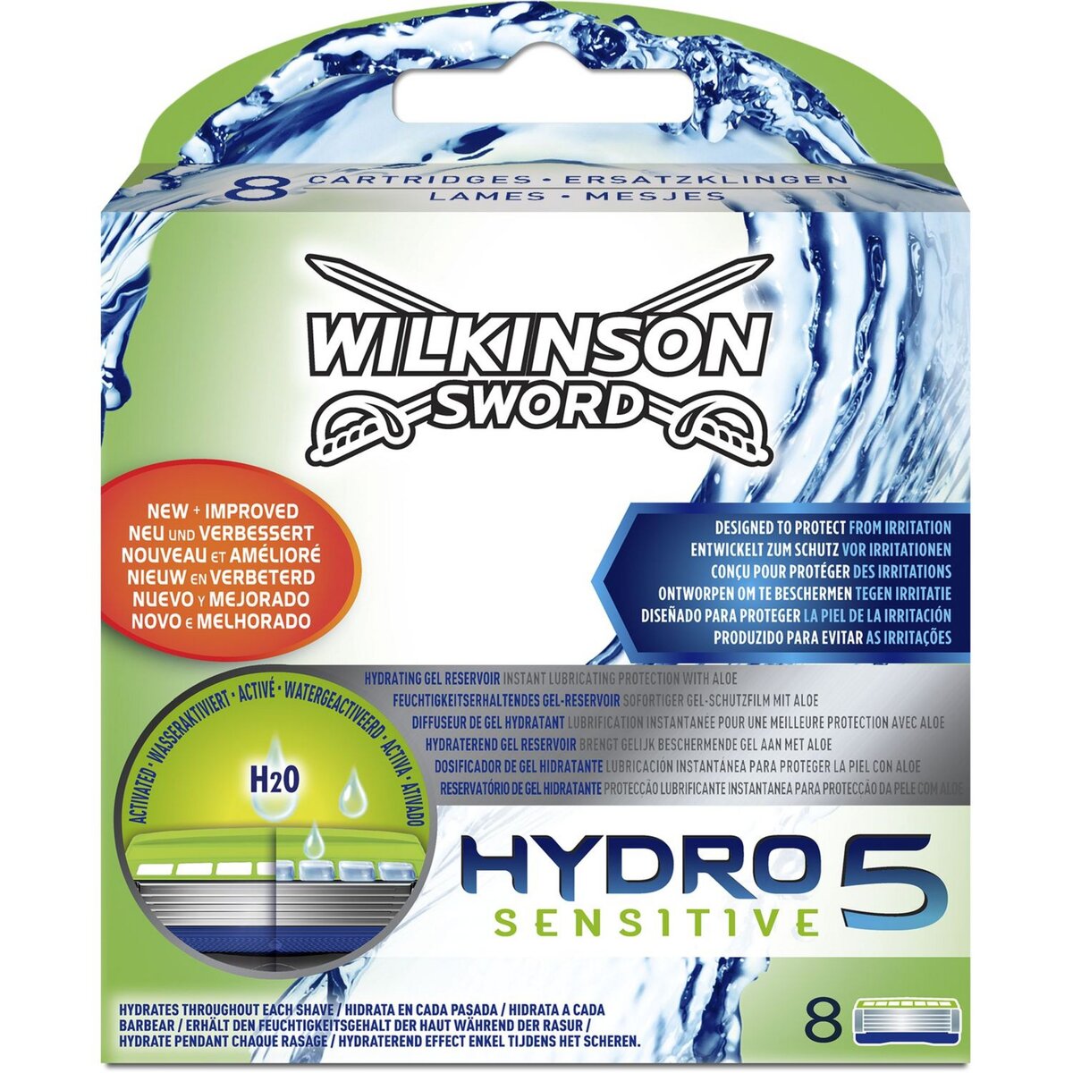 WILKINSON Hydro 5 sensitive recharge lames de rasoir 8 recharges pas ...