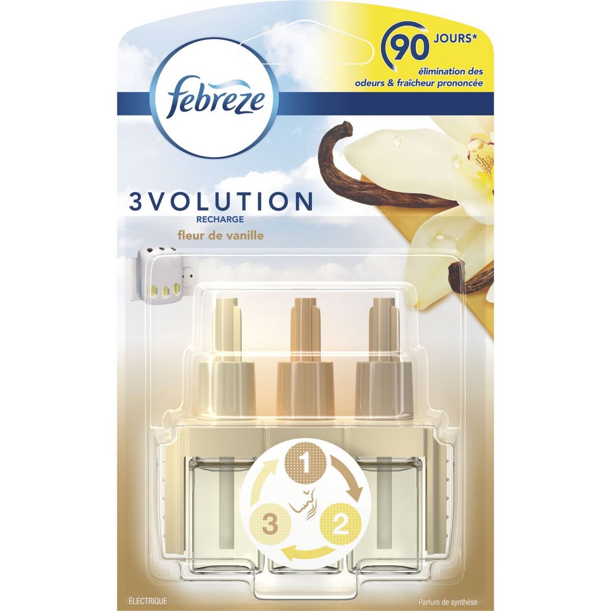 FEBREZE 3volution recharge pour diffuseur électrique fleur de vanille ...