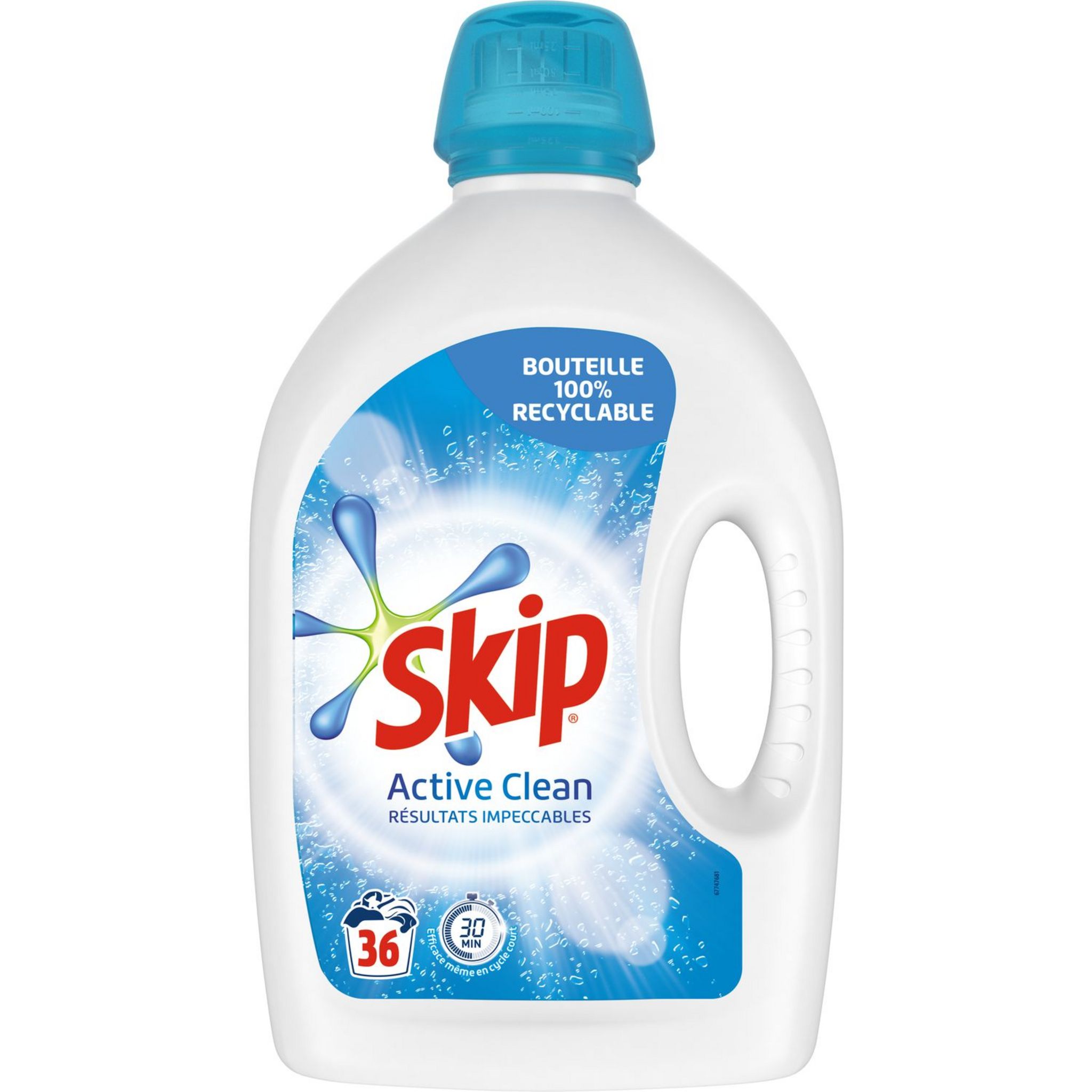 SKIP Active Clean lessive liquide 36 lavages 1,8l pas cher - Auchan.fr
