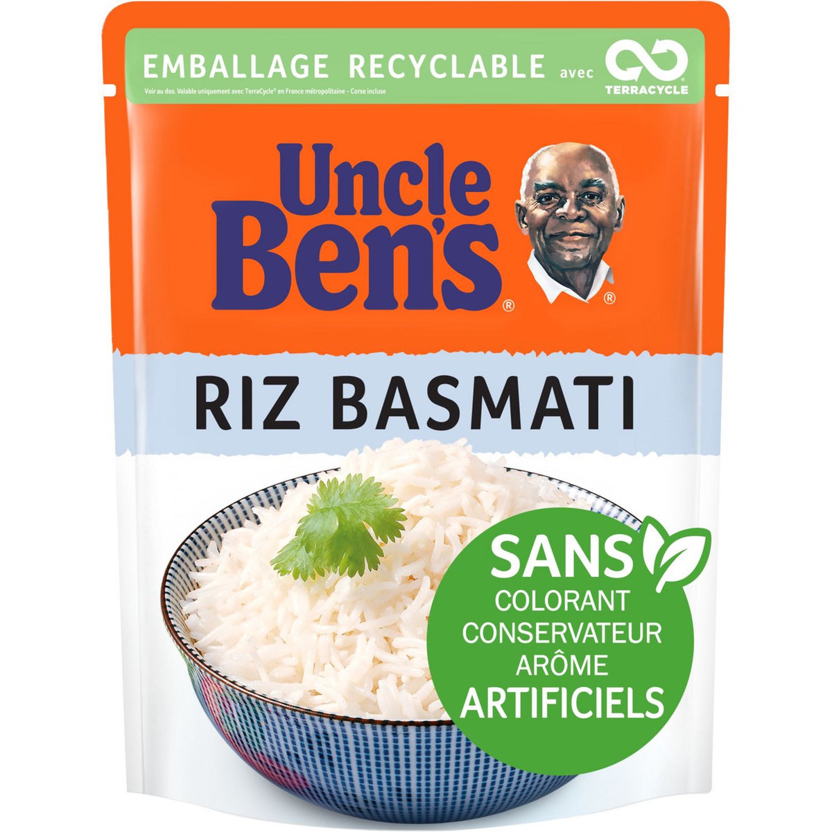 BEN'S ORIGINAL Riz basmati sachet recyclable prêt en 2 min 1 personne ...