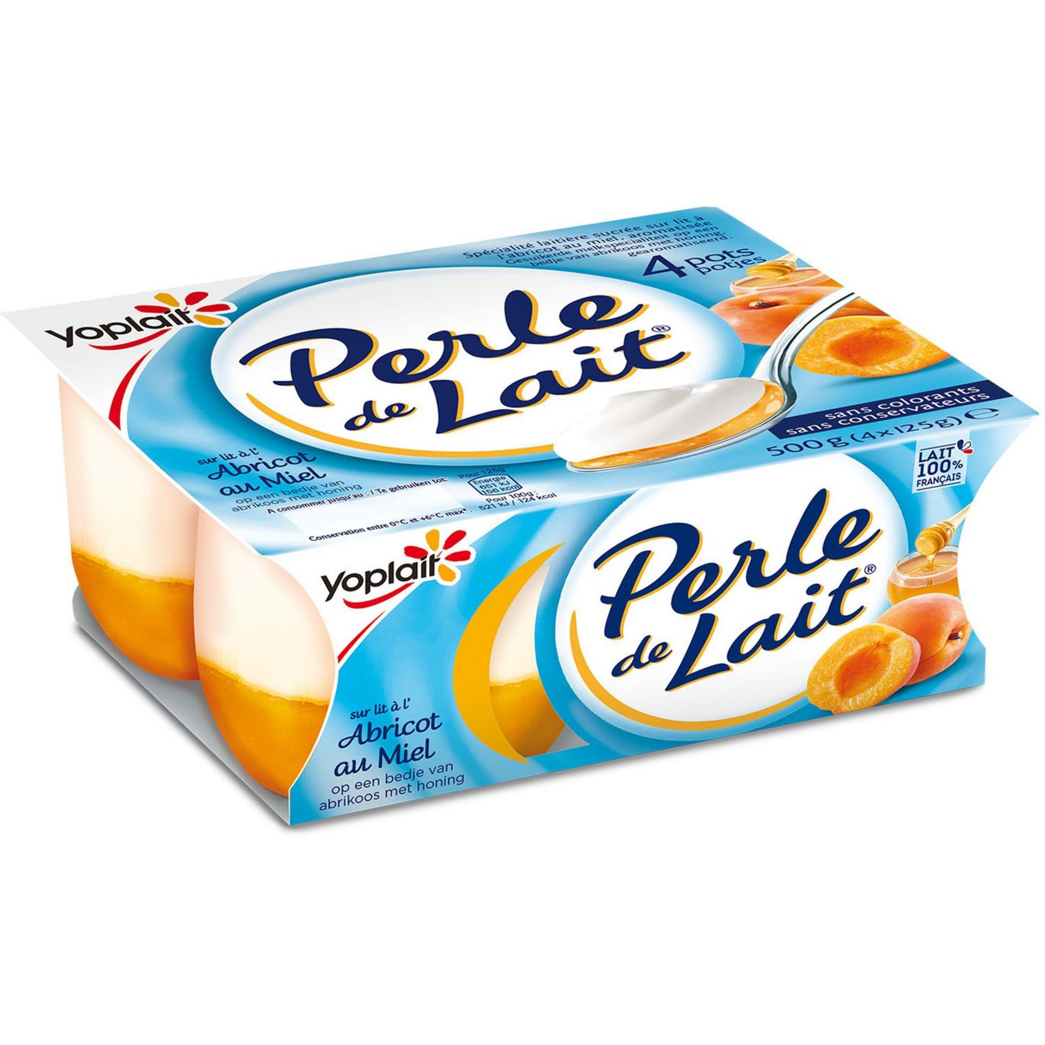 PERLE DE LAIT Yoplait perle de lait abricot 4x125g pas cher - Auchan.fr