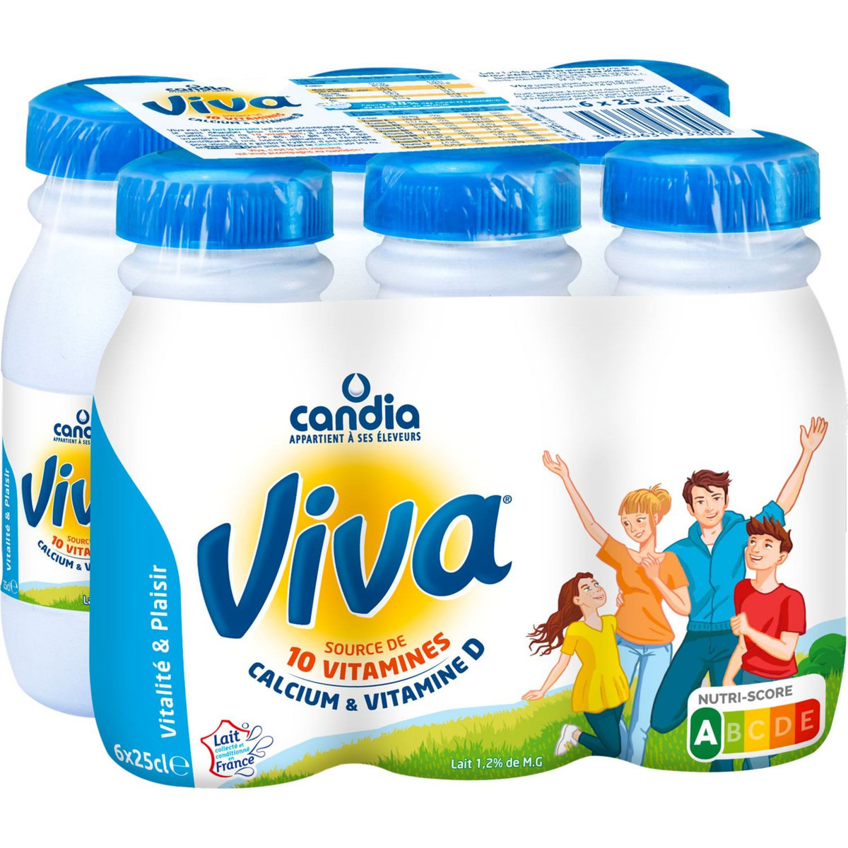 CANDIA Candia Viva lait uht vitaminé 6x25cl pas cher - Auchan.fr