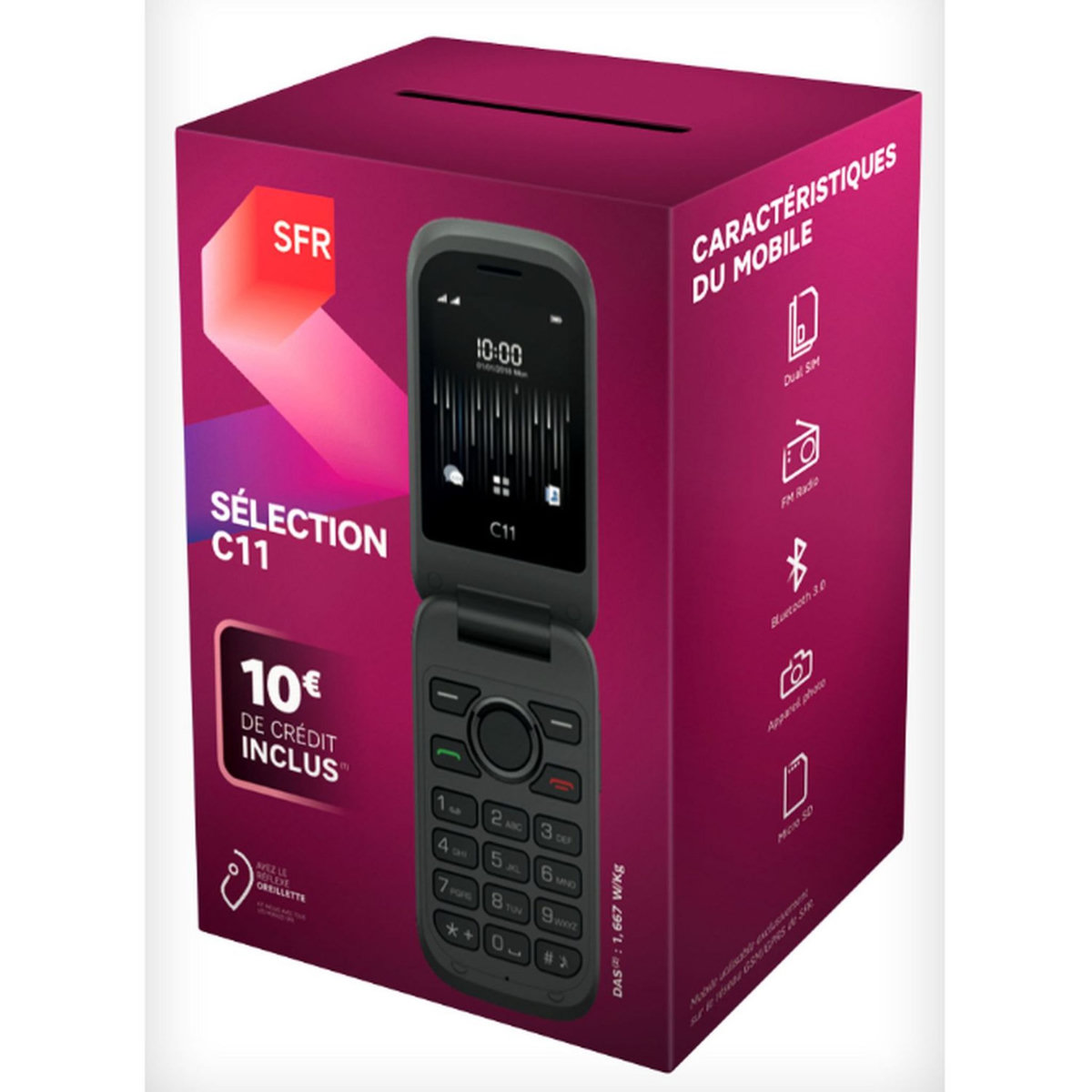 SFR Pack Prépayé SFR avec Mobile Sélection C11 et carte SIM pas cher ...