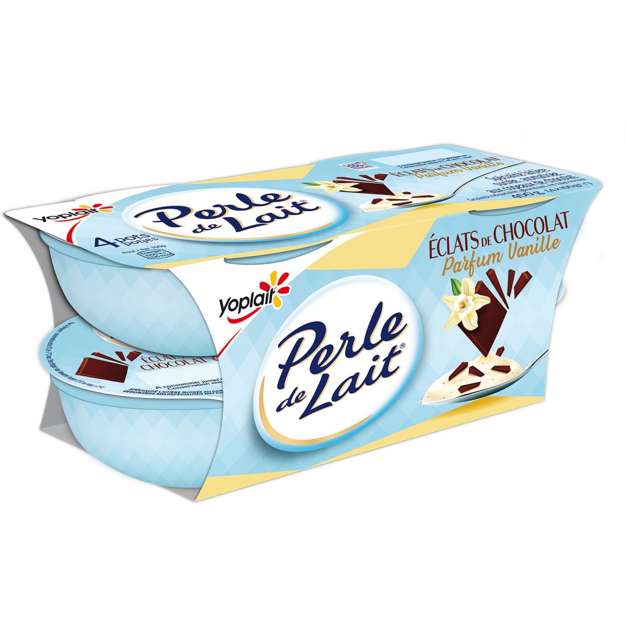 PERLE DE LAIT PERLE DE LAIT Yaourt aromtaisé à la vanille et éclats de ...
