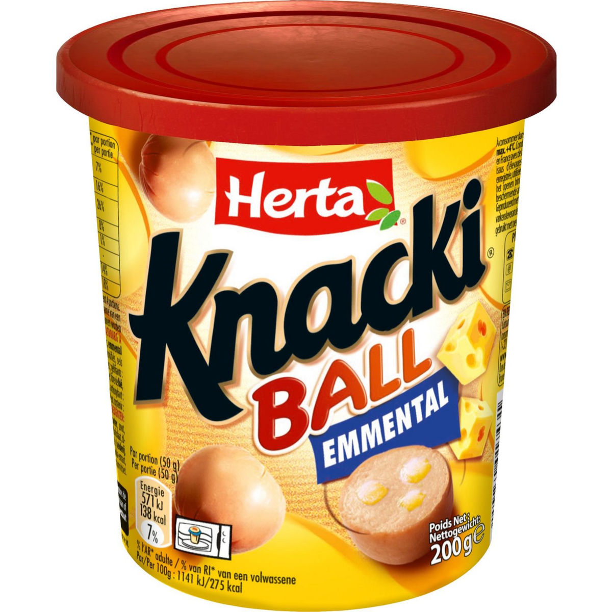 HERTA Knacki ball sensation cheese 200g pas cher - Auchan.fr