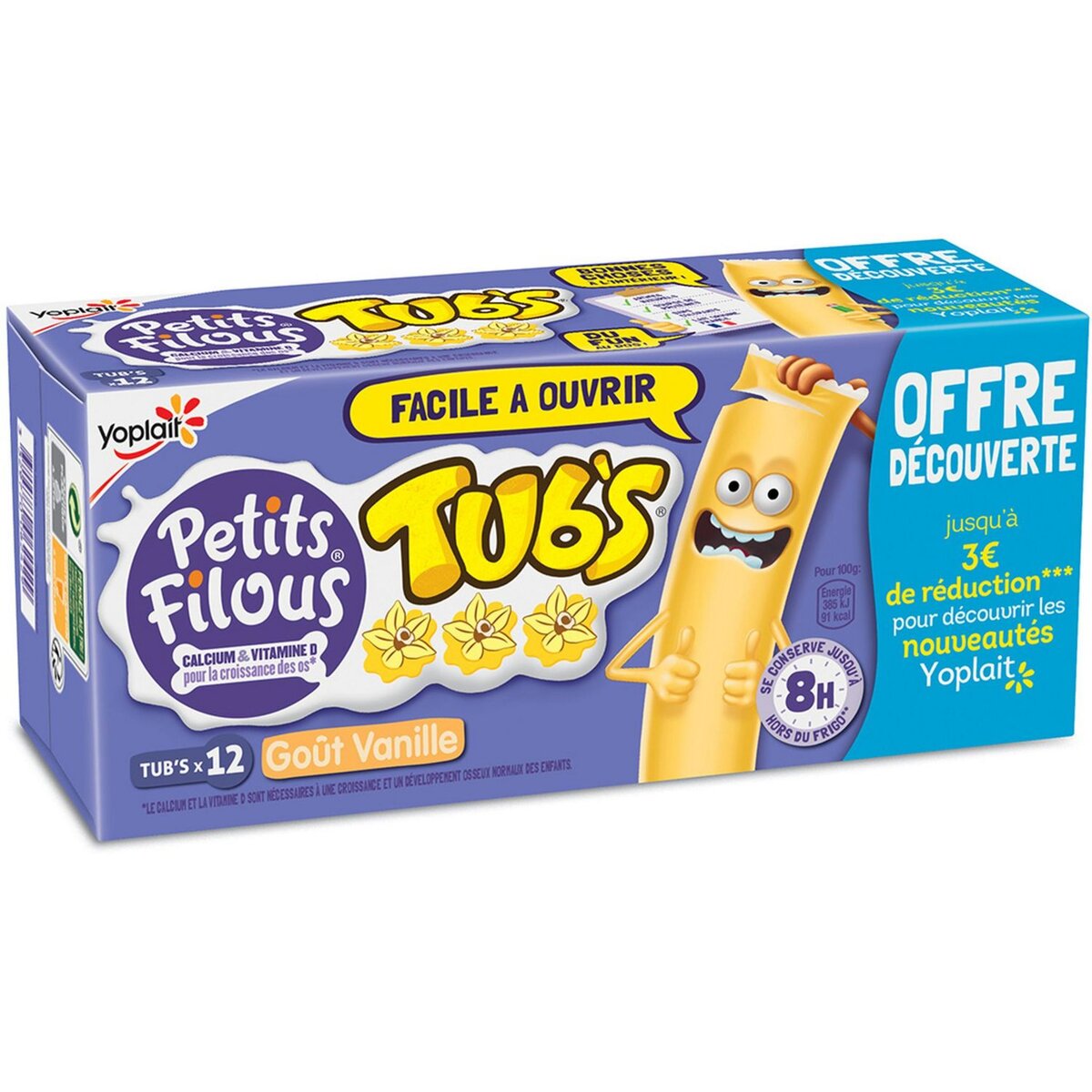 PETITS FILOUS Petits filous tubs vanille 12x37g pas cher - Auchan.fr