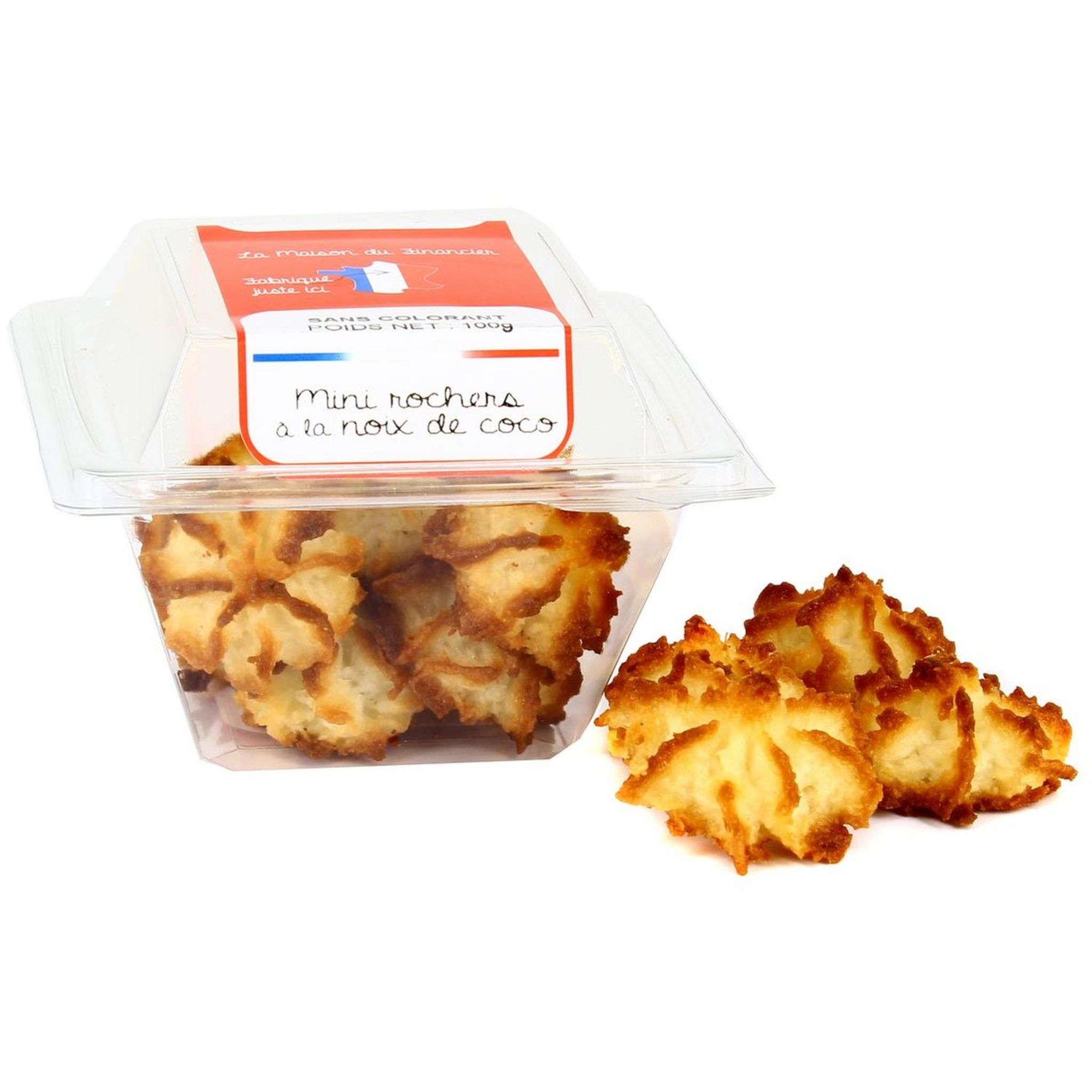 Mini rochers à la noix de coco sans colorant 100g pas cher - Auchan.fr