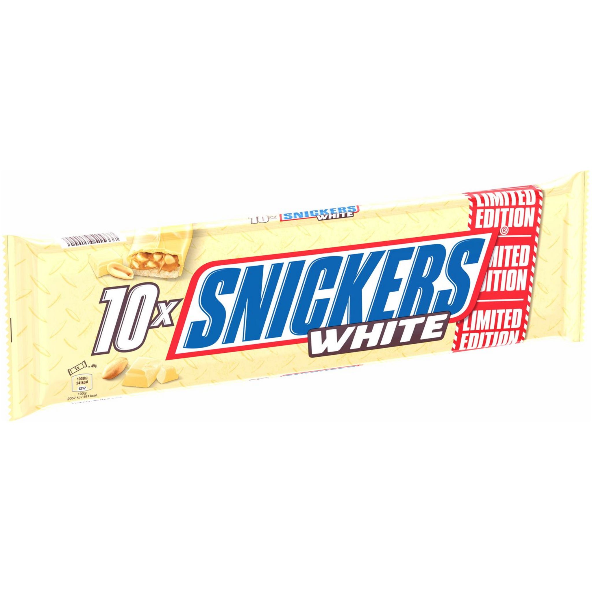 SNICKERS Snickers white x10 -490g édition limitée pas cher - Auchan.fr