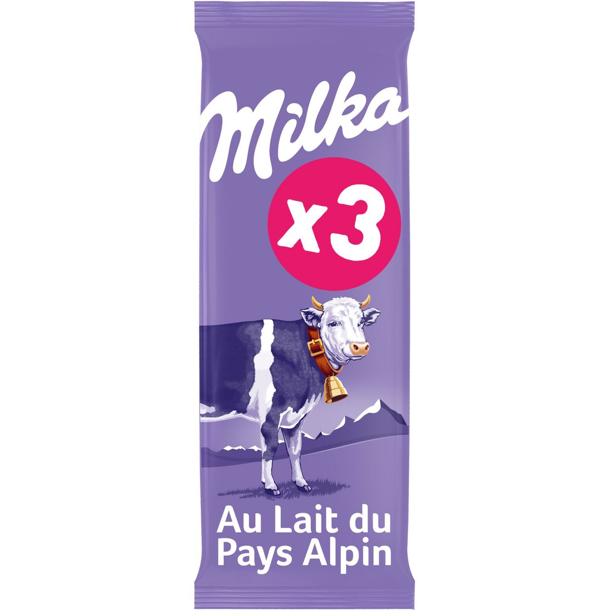 MILKA Tablette chocolat au lait du pays Alpin 3x100g 300g pas cher ...