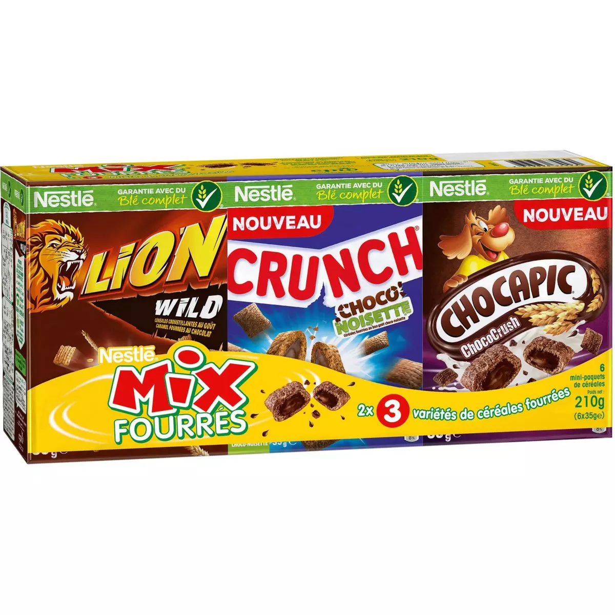 NESTLE Assortiment de mini boîtes de céréales fourrées Lion- Chocapic ... NESTLE Assortiment de mini boîtes de céréales fourrées Lion- Chocapic ...