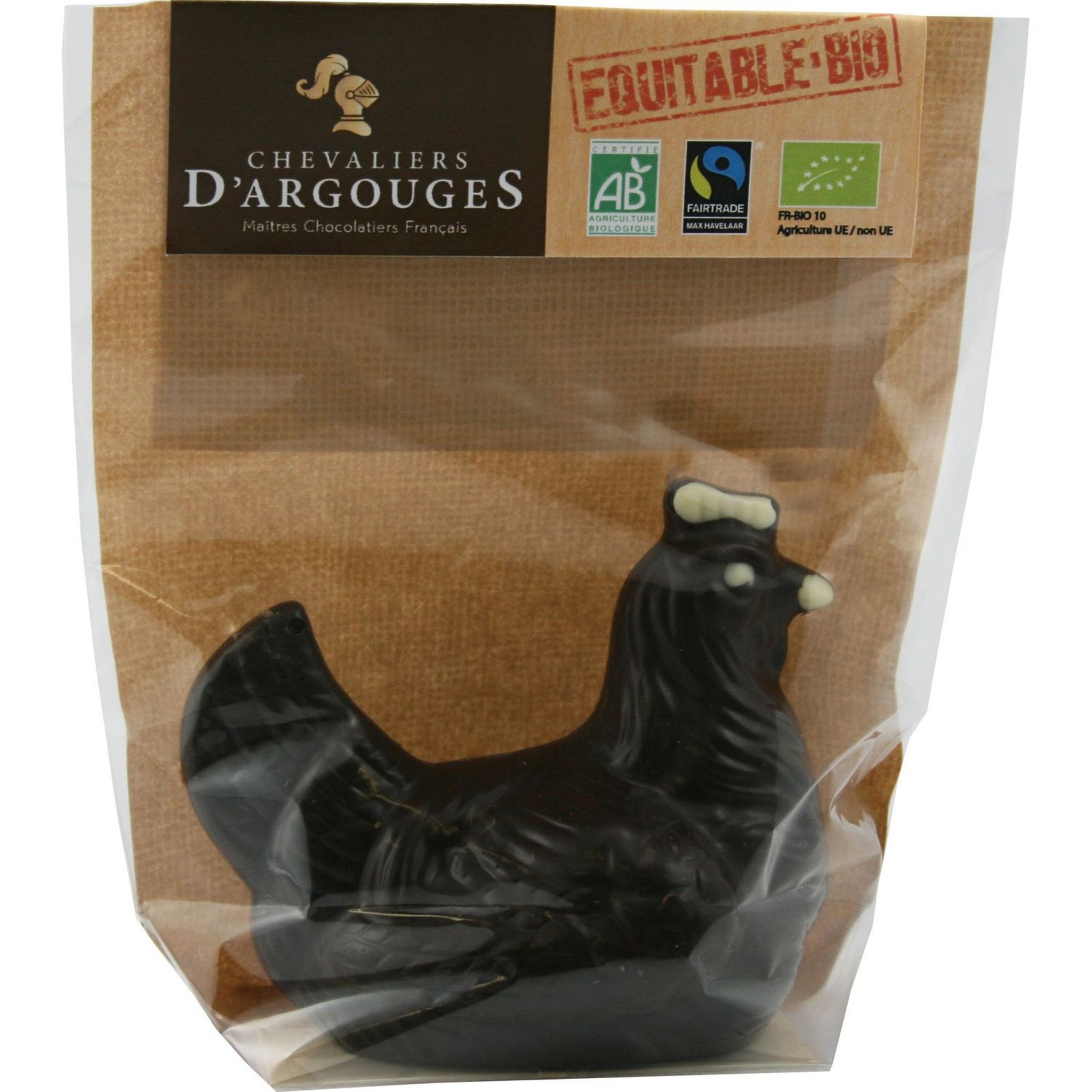 CHEVALIERS D'ARGOUGES Chevaliers d'Argouges poule chocolat noir bio 70g pas cher - Auchan.fr