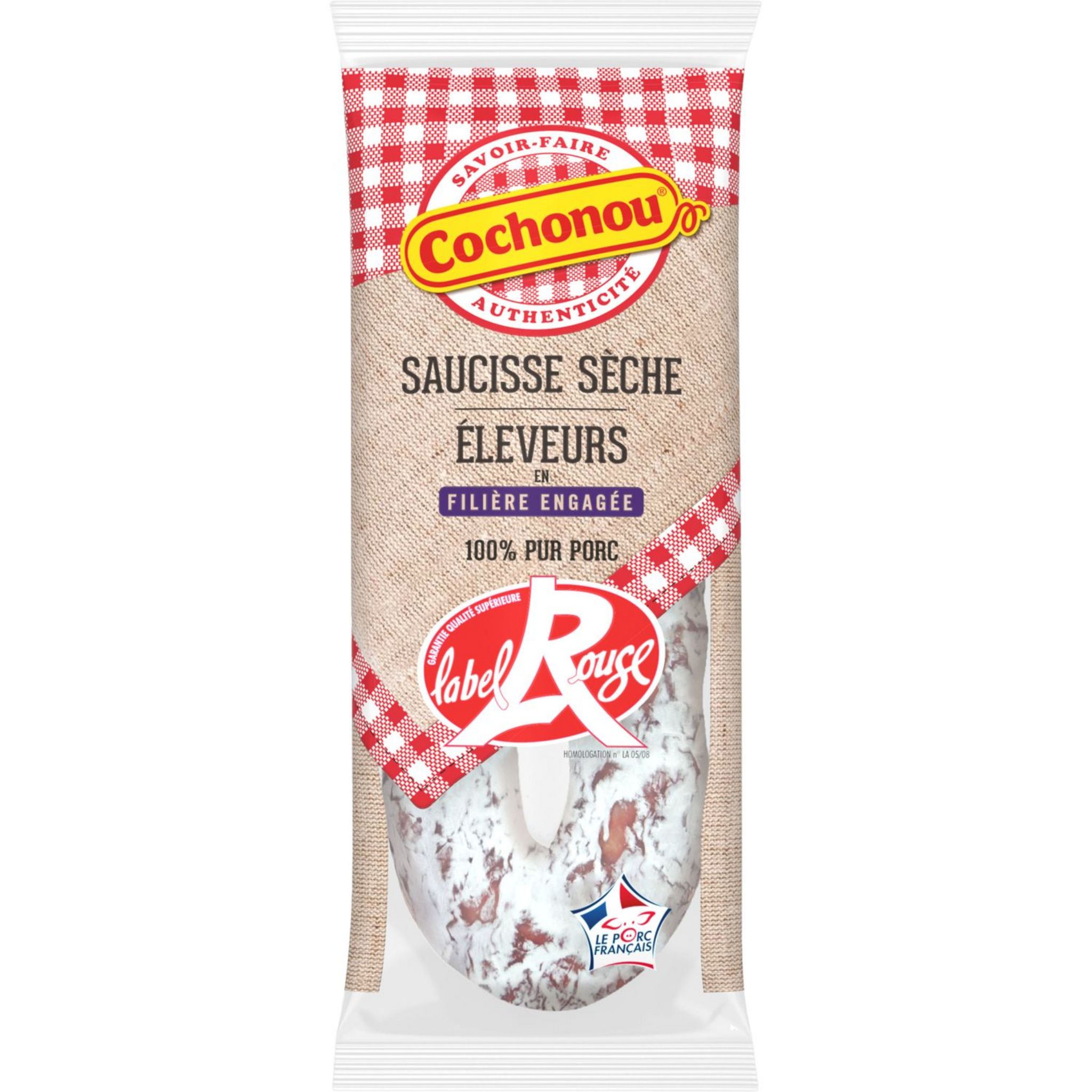 COCHONOU Cochonou saucisse sèche pur porc qualité supérieure 225g 225g ...