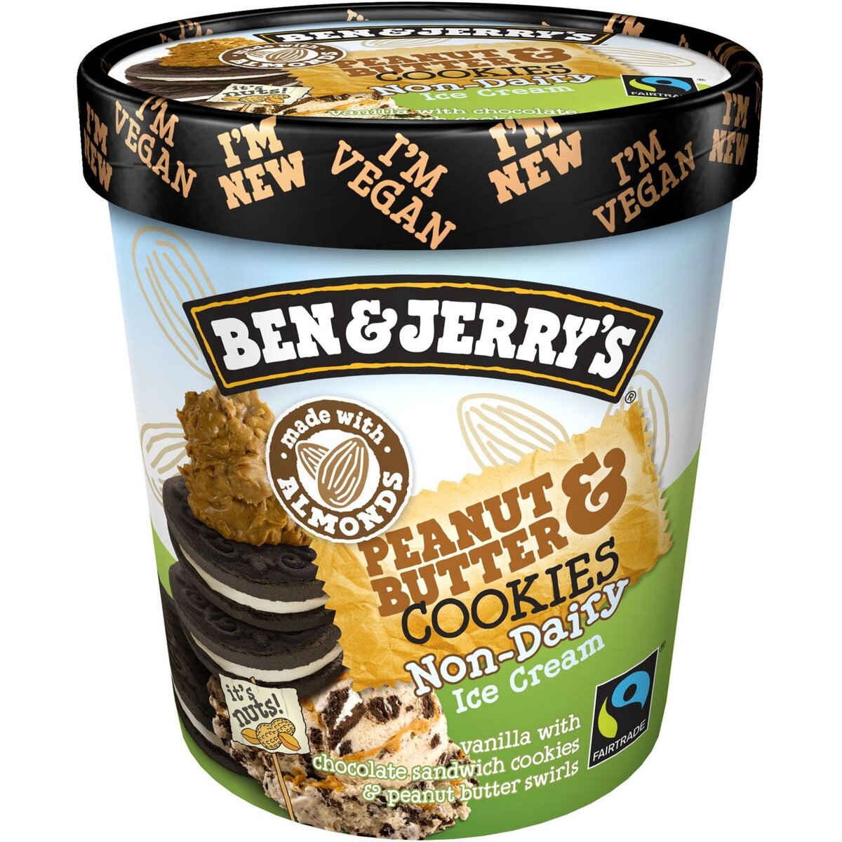 BEN & JERRY'S Ben&Jerry's Pot de glace peanut butter and cookie vegan ...