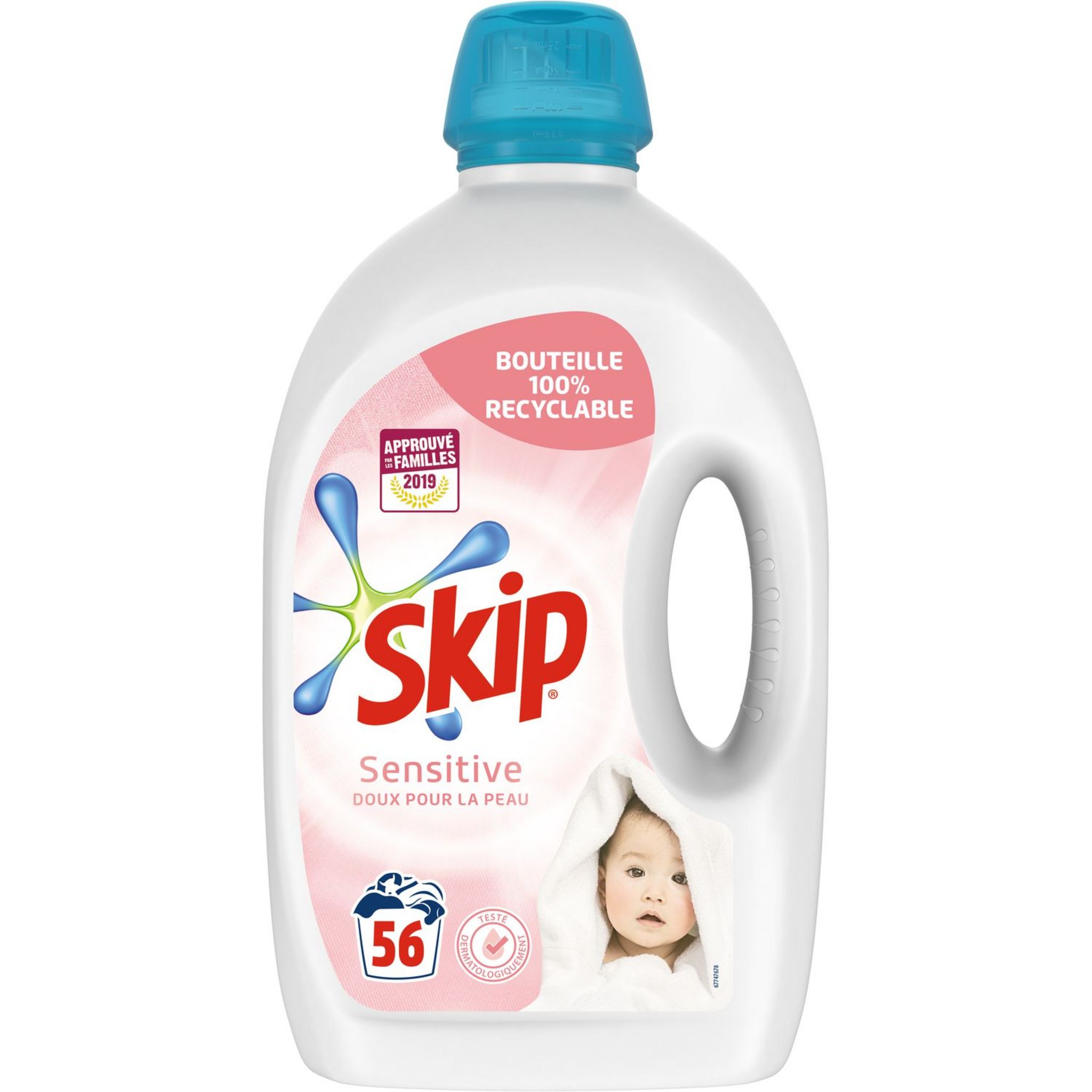 SKIP Lessive liquide sensitive 56 lavages 2,8l pas cher - Auchan.fr