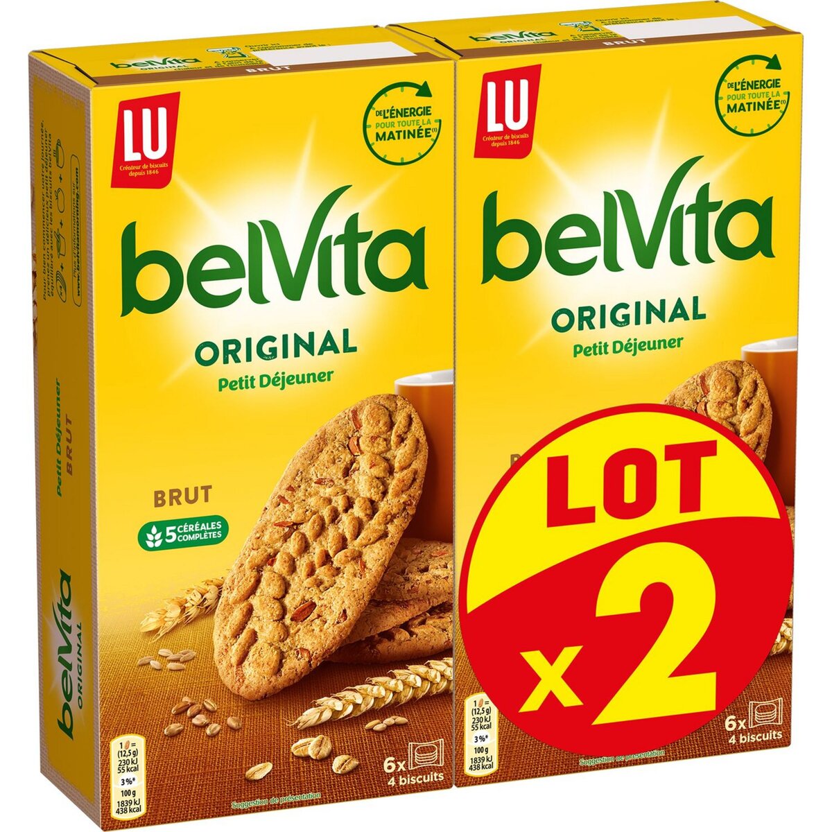 BELVITA Original Biscuits petit-déjeuner aux 5 céréales sachets ...