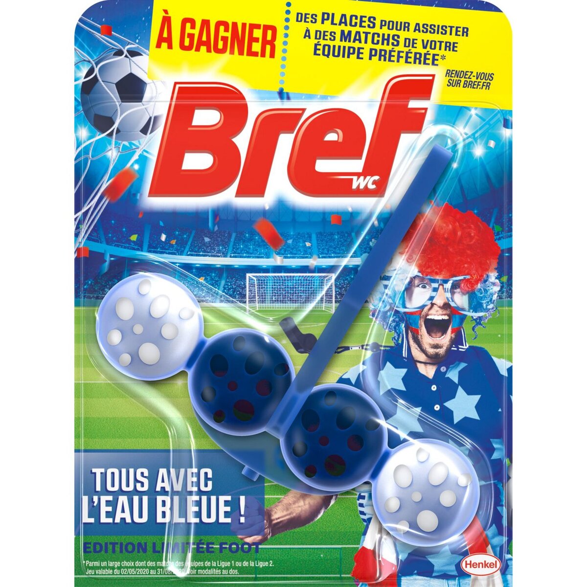 BREF WC Bloc WC eau bleue édition limitée 1 bloc pas cher - Auchan.fr
