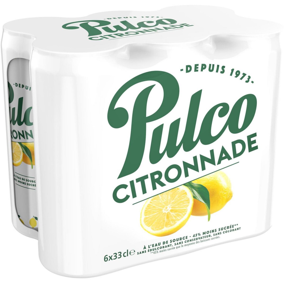 PULCO Citronnade à l'eau de source boîtes 6x33cl pas cher - Auchan.fr