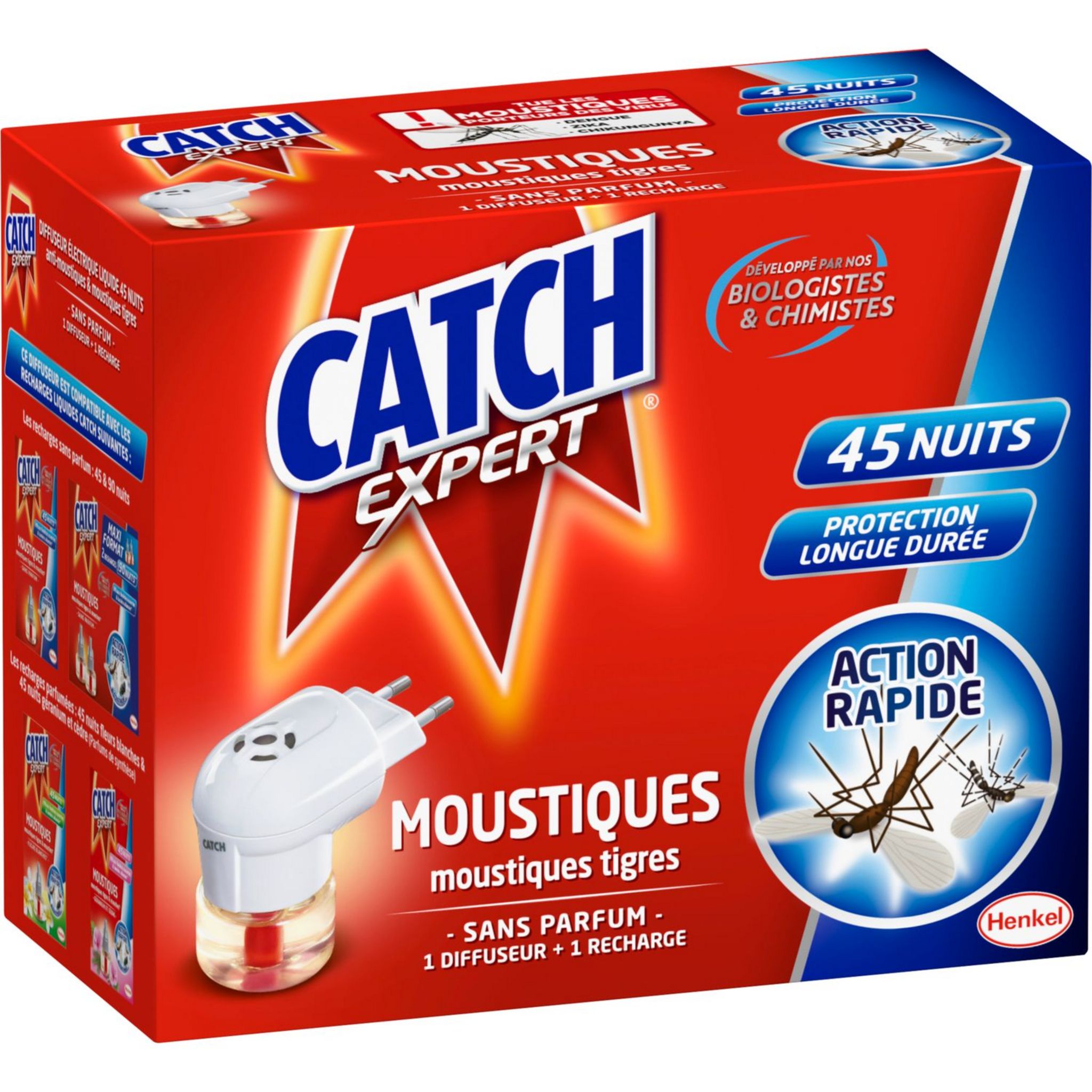 CATCH Expert Diffuseur électrique liquide pour moustiques 45 nuits 45 nuits 1 diffuseur pas cher ...