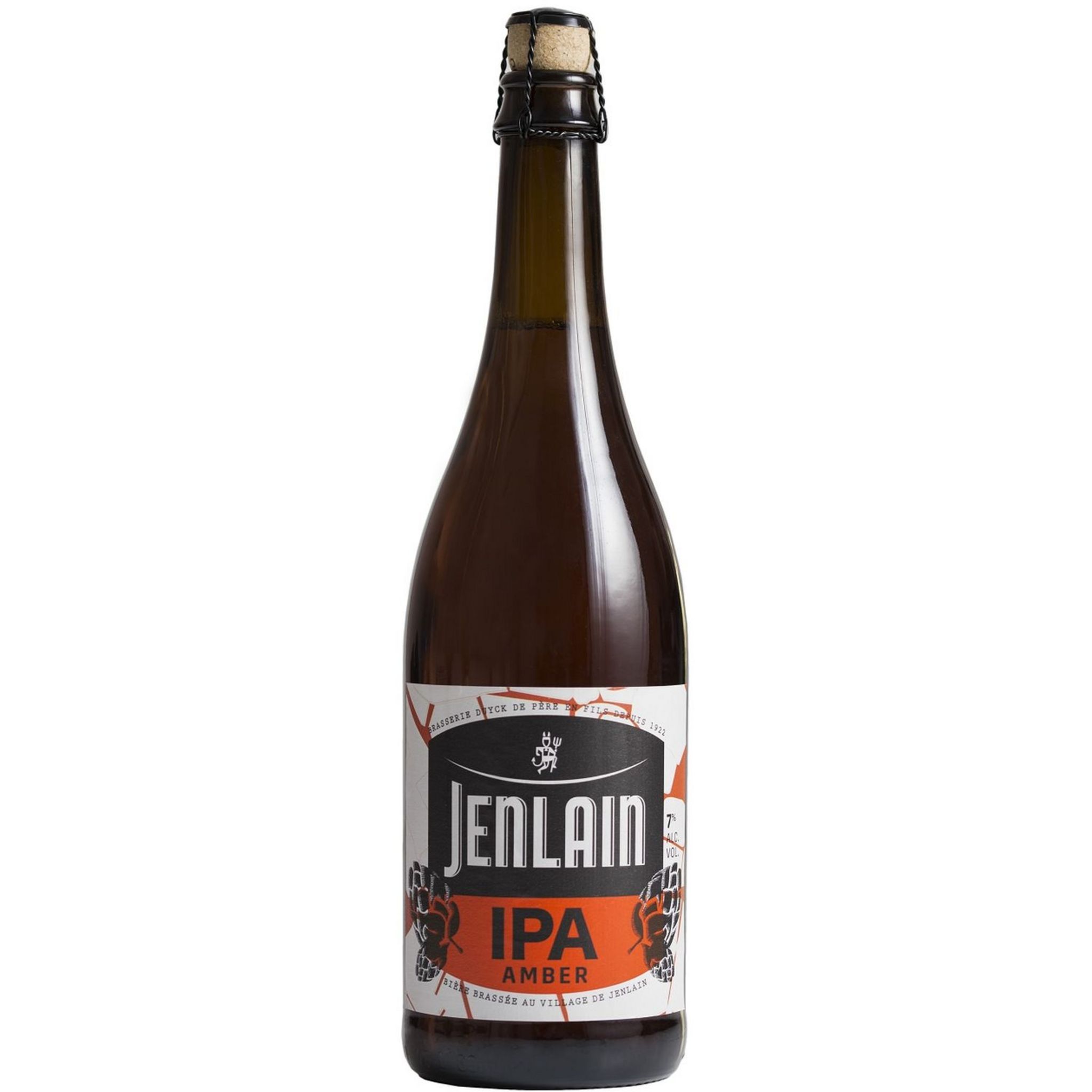 JENLAIN Bière ambrée IPA 7% 75cl pas cher - Auchan.fr