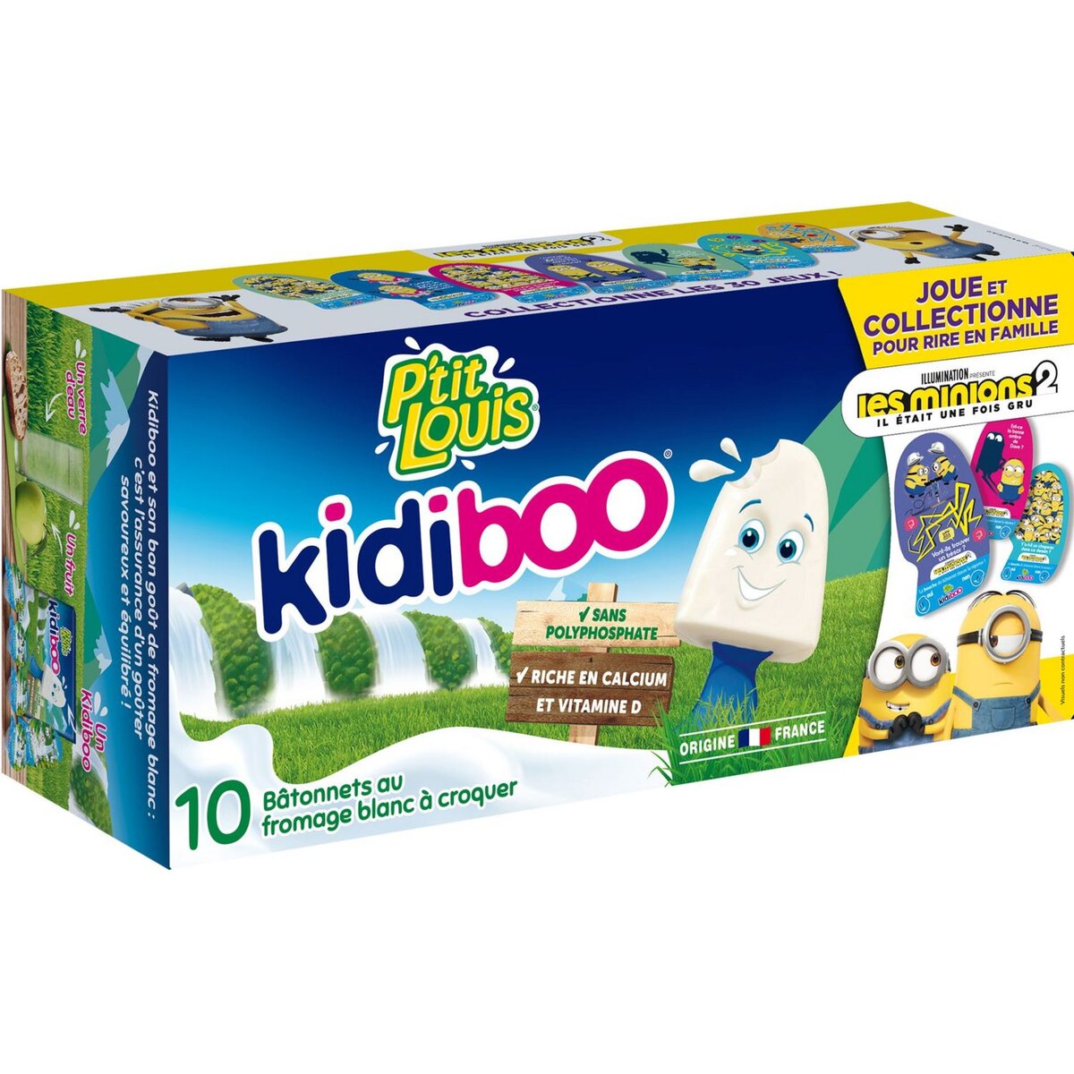 KIDIBOO Bâtonnets au fromage blanc à croquer 10 bâtonnets 200g pas cher ...