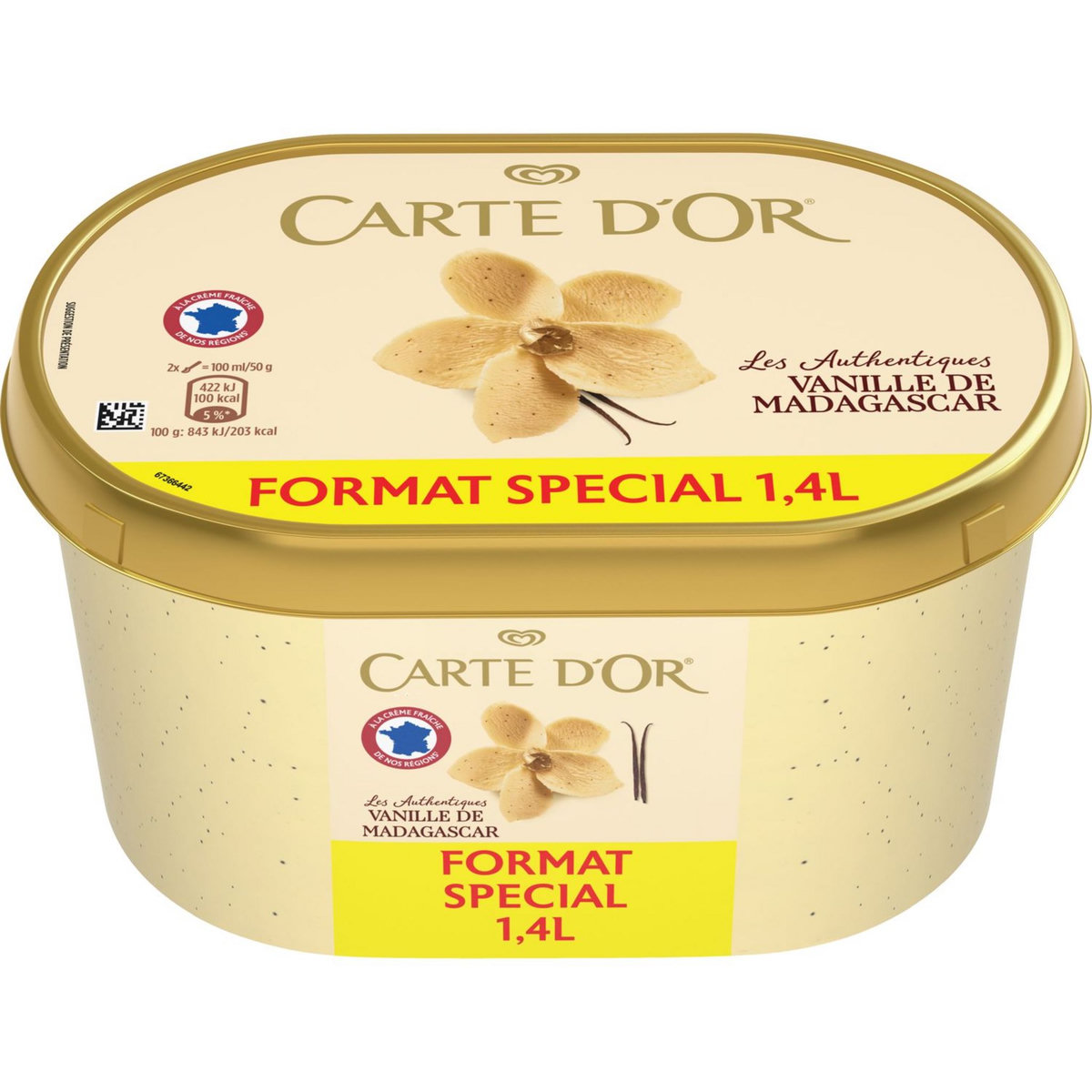 Glace Vanille Carte Dor