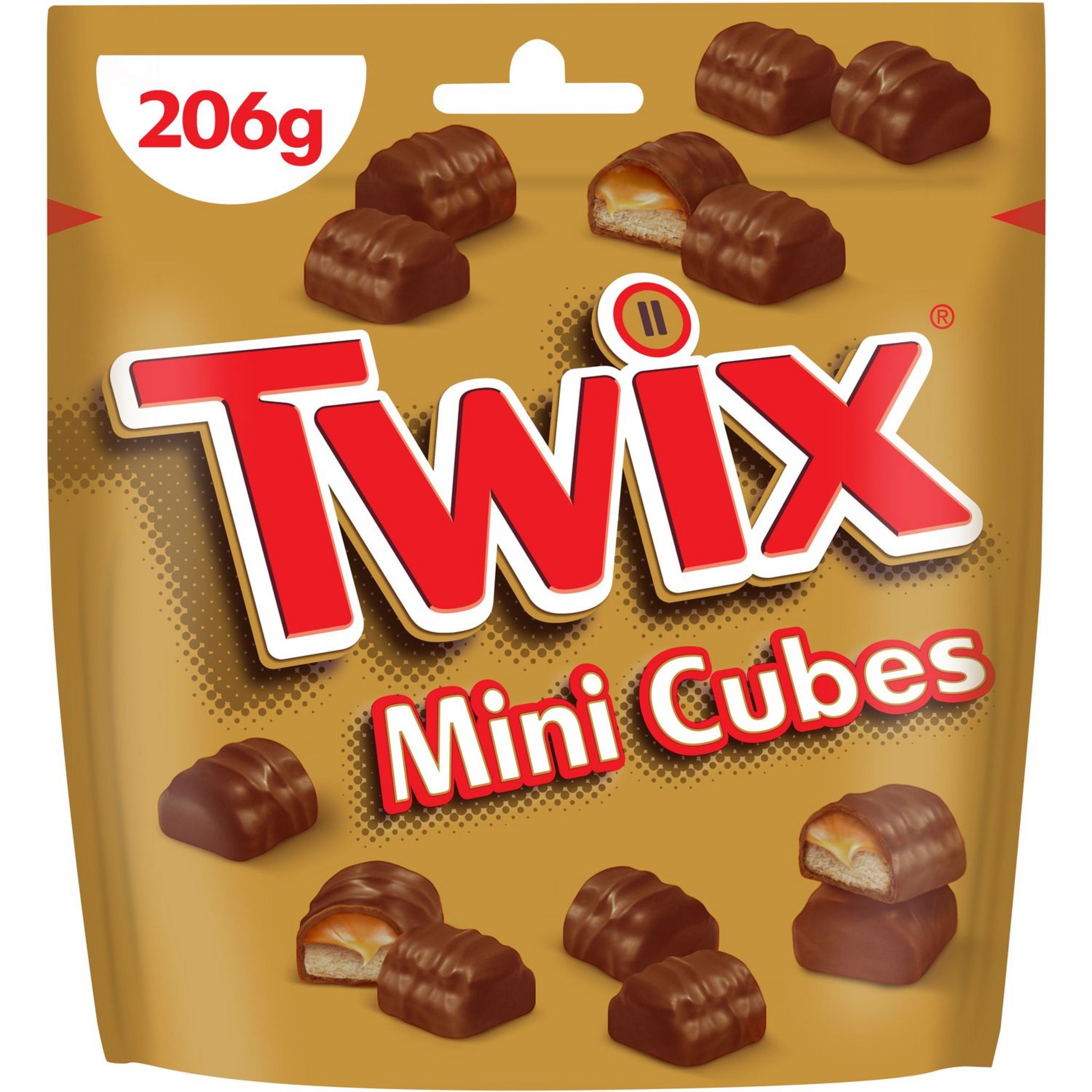 TWIX Mini-cubes chocolat au biscuit recouvert de caramel 206g pas cher ...
