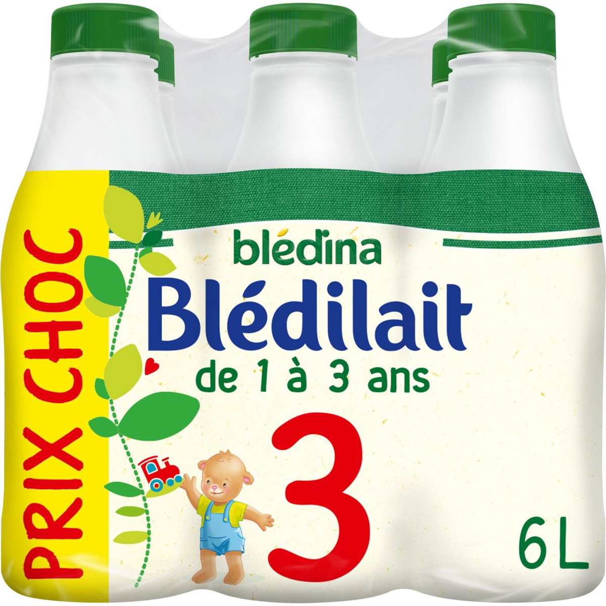 BLEDINA Blédilait Lait de croissance liquide dès 12 mois 6x1l pas cher ...