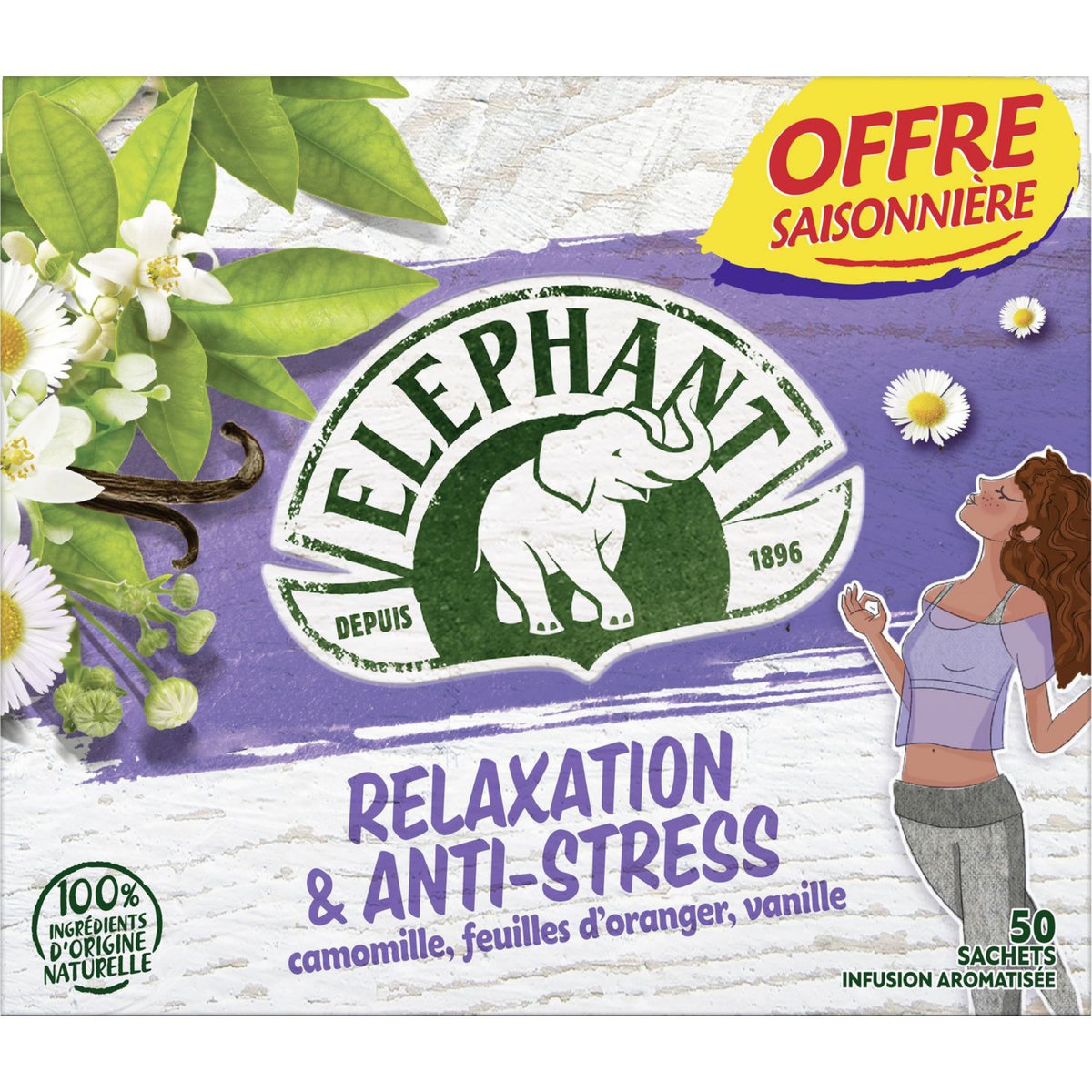 ELEPHANT Elephant infusion relaxation sachet x50 offre saisonnière pas ...