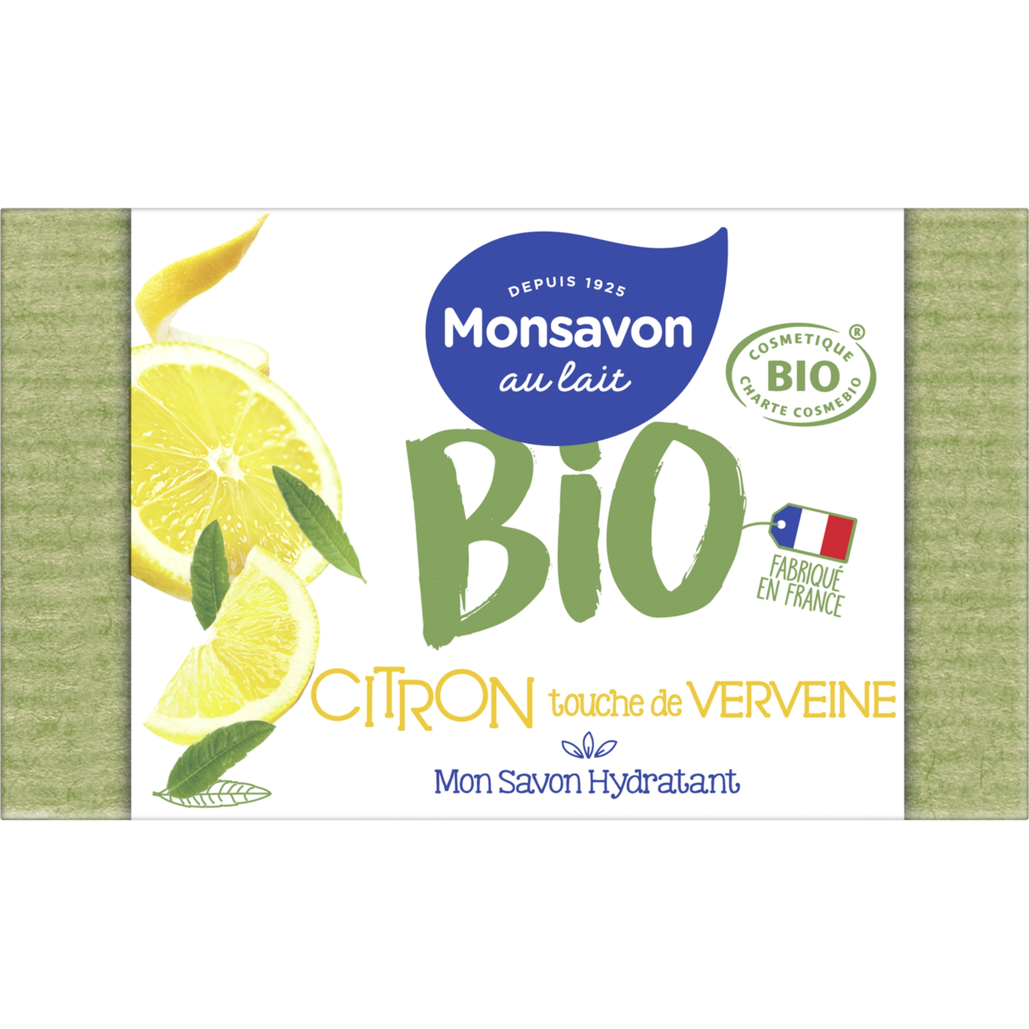 MONSAVON BIO Savon hydratant citron touche de verveine 100g pas cher ...