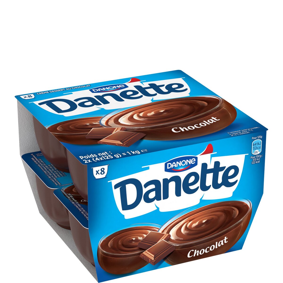 DANETTE Danette crème dessert chocolat 8x125g pas cher - Auchan.fr