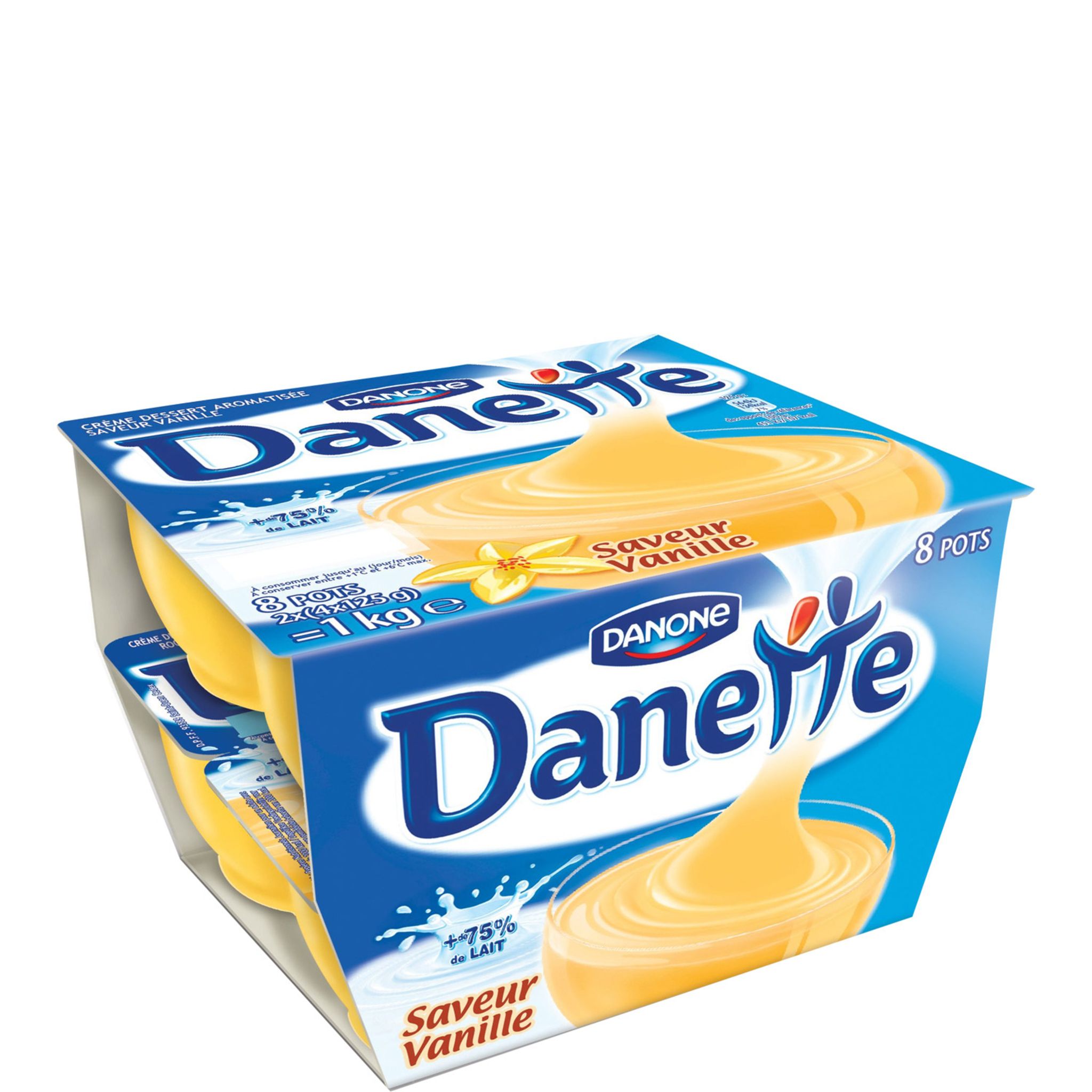 DANETTE Danette saveur vanille 8x125g pas cher - Auchan.fr