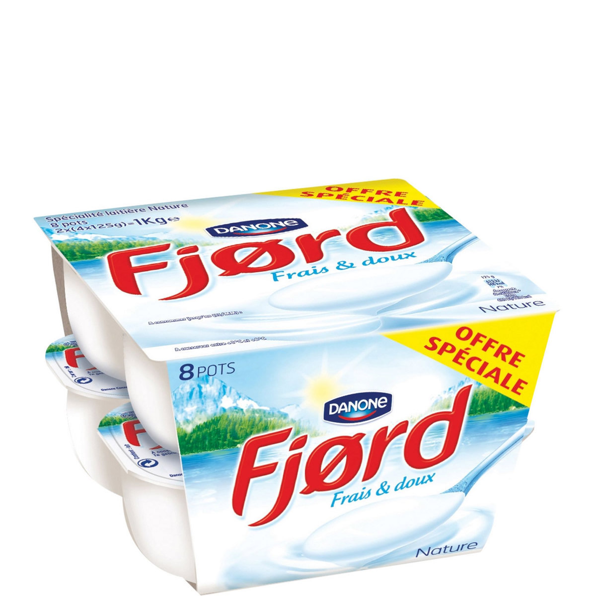 FJORD Yaourt nature 8x125g pas cher - Auchan.fr