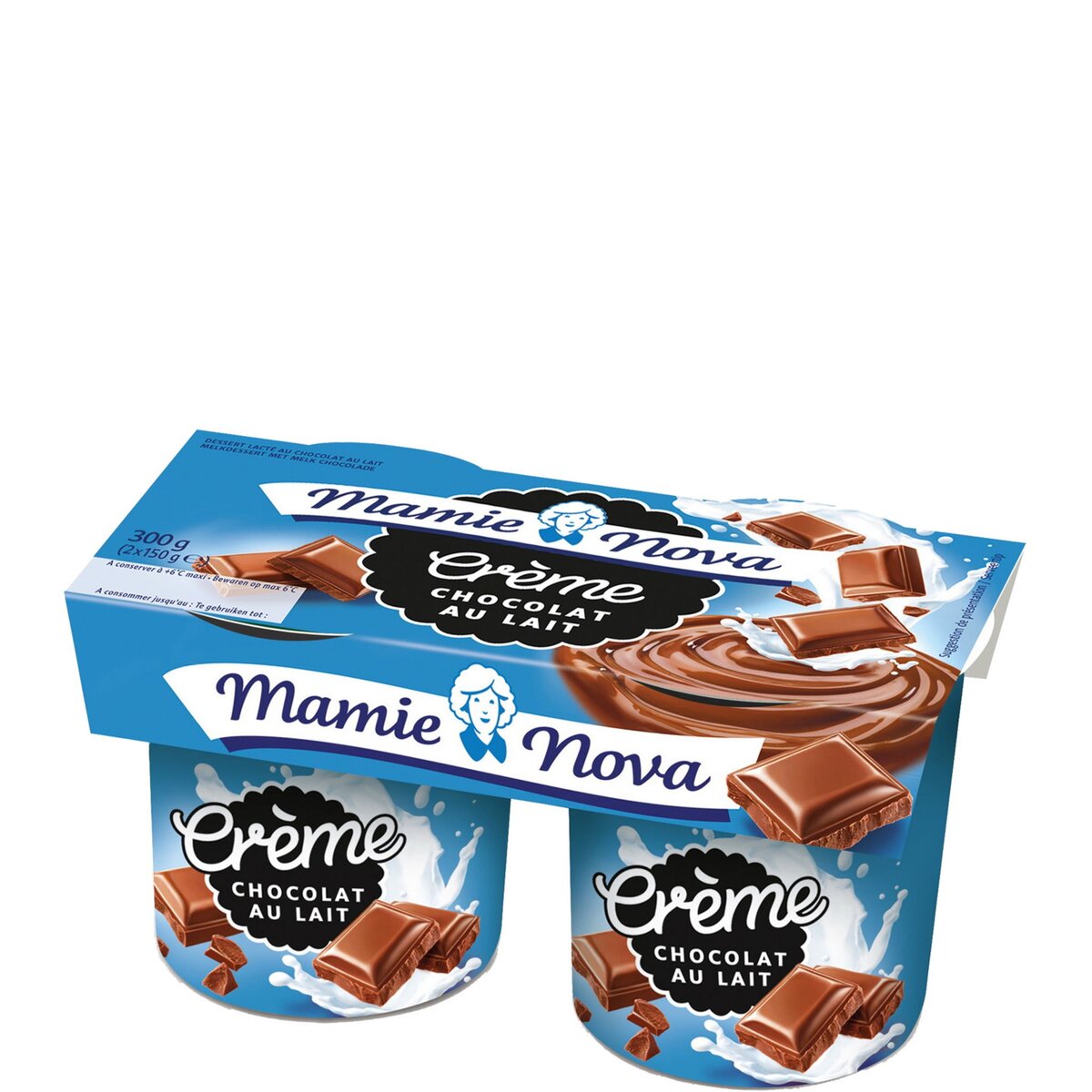 MAMIE NOVA Nova gourmand crème chocolat au lait 2x150g pas cher - Auchan.fr