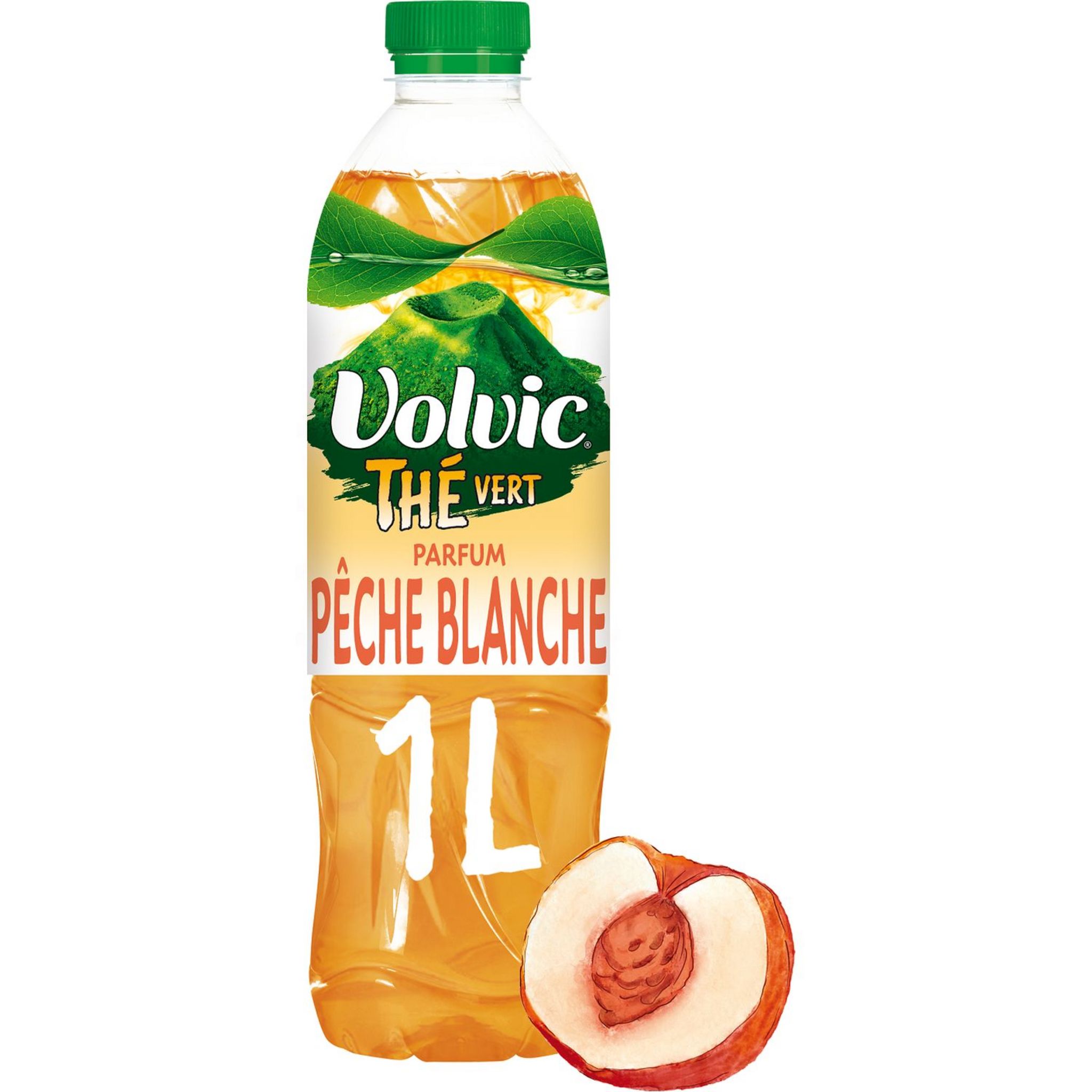 VOLVIC Eau infusée au thé vert aromatisée pêche blanche 1l pas cher ...