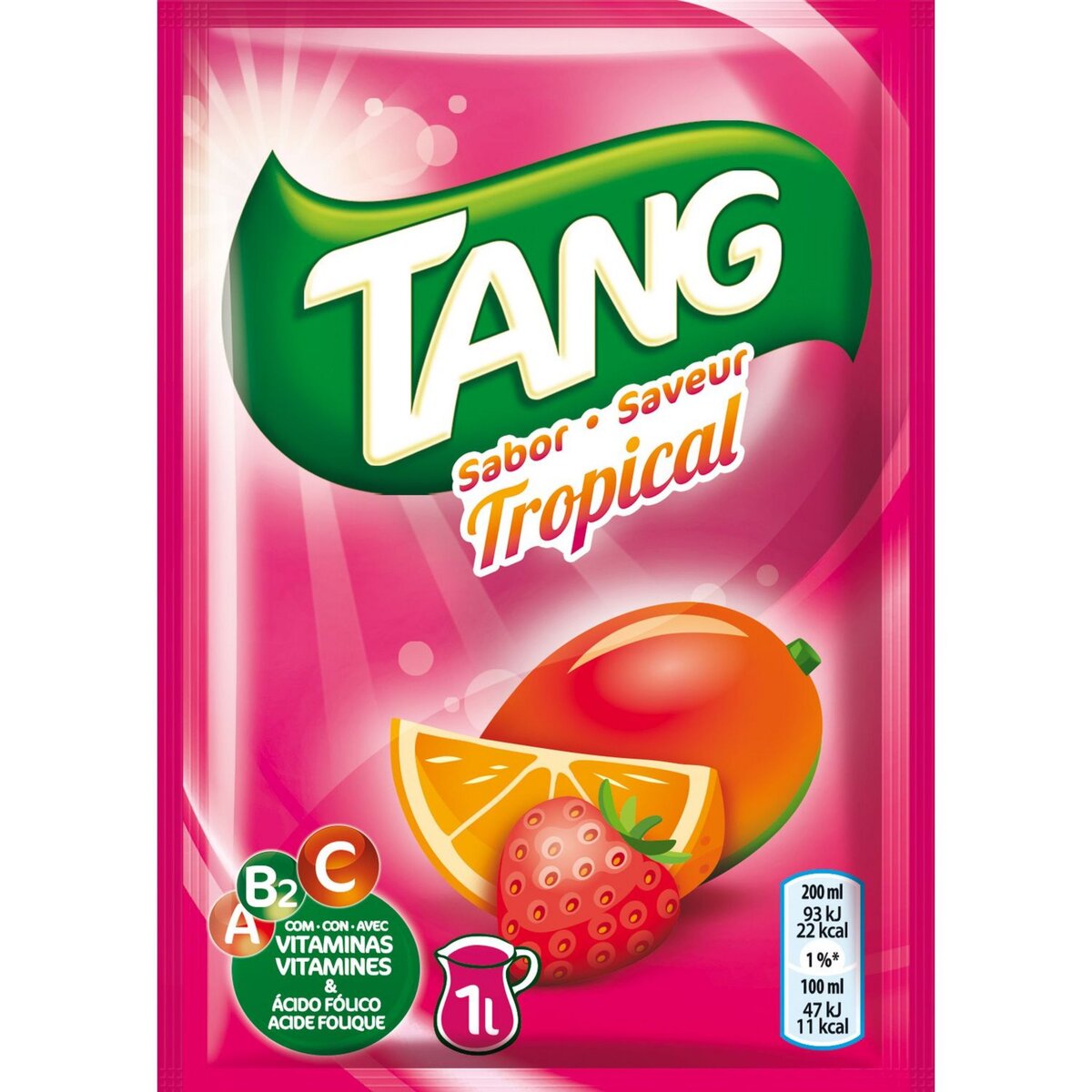 TANG Préparation pour 1l de boisson goût tropical 30g pas cher - Auchan.fr