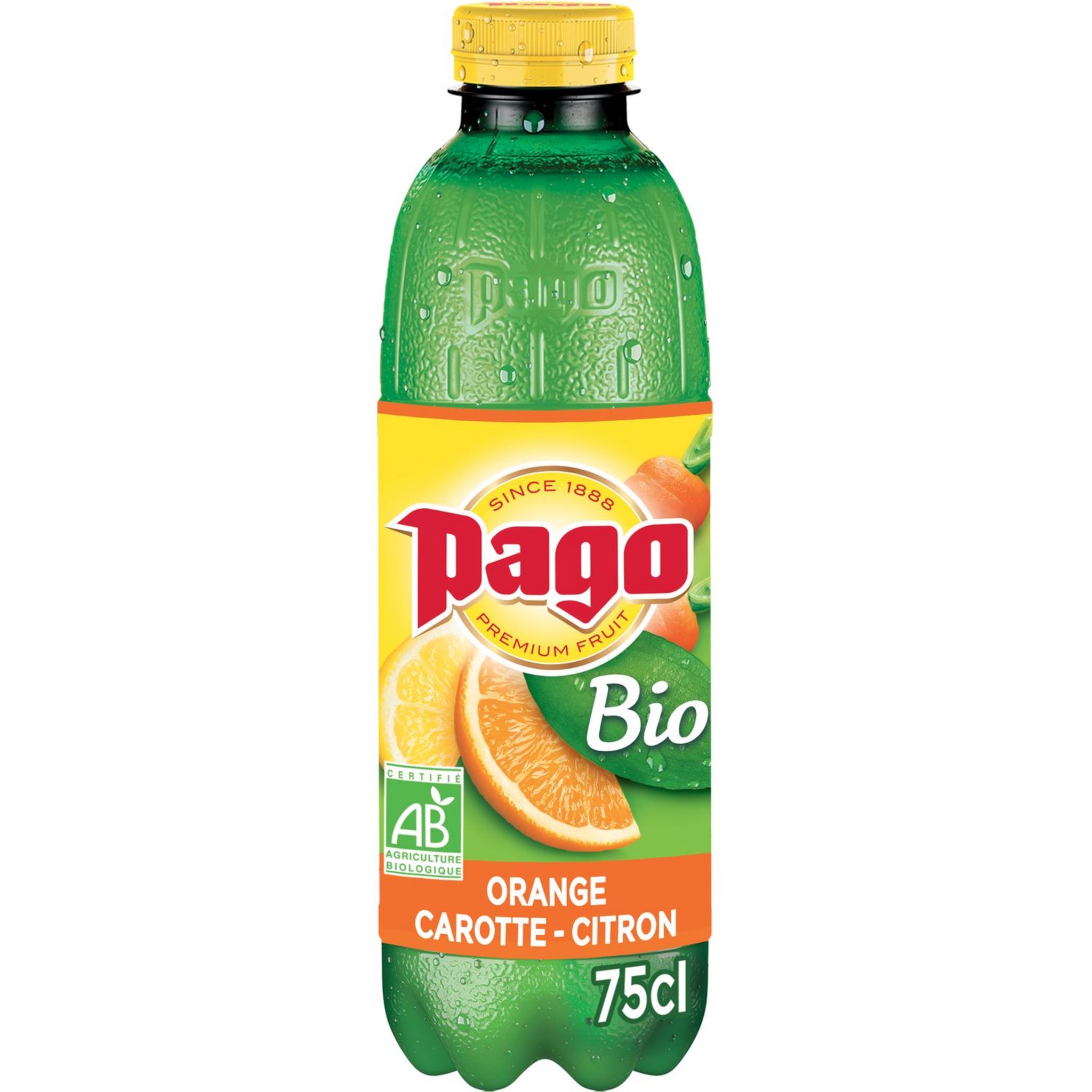 PAGO Jus d'orange carotte et citron bio 75cl pas cher - Auchan.fr