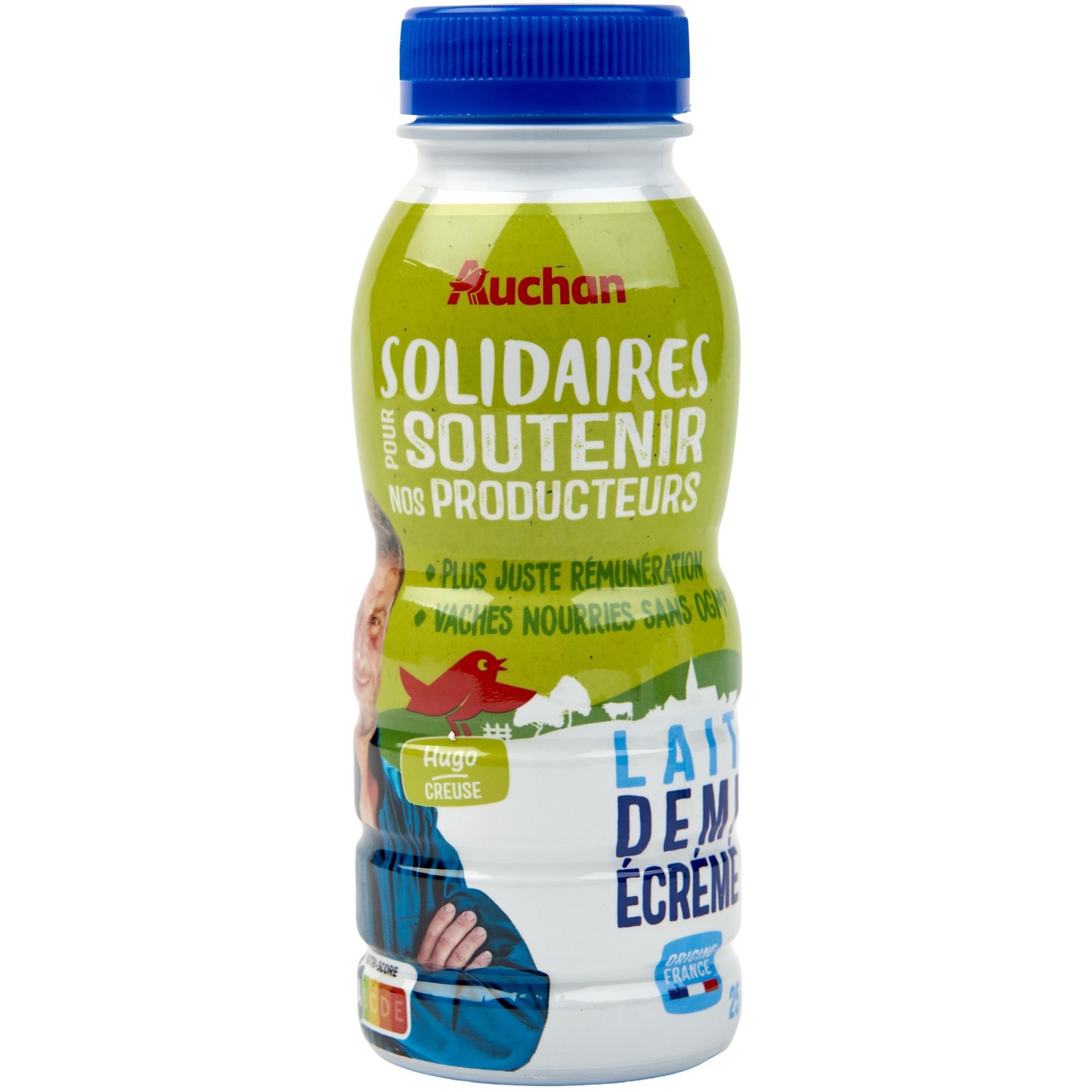 AUCHAN CULTIVONS LE BON Lait demi-écrémé 25cl pas cher - Auchan.fr