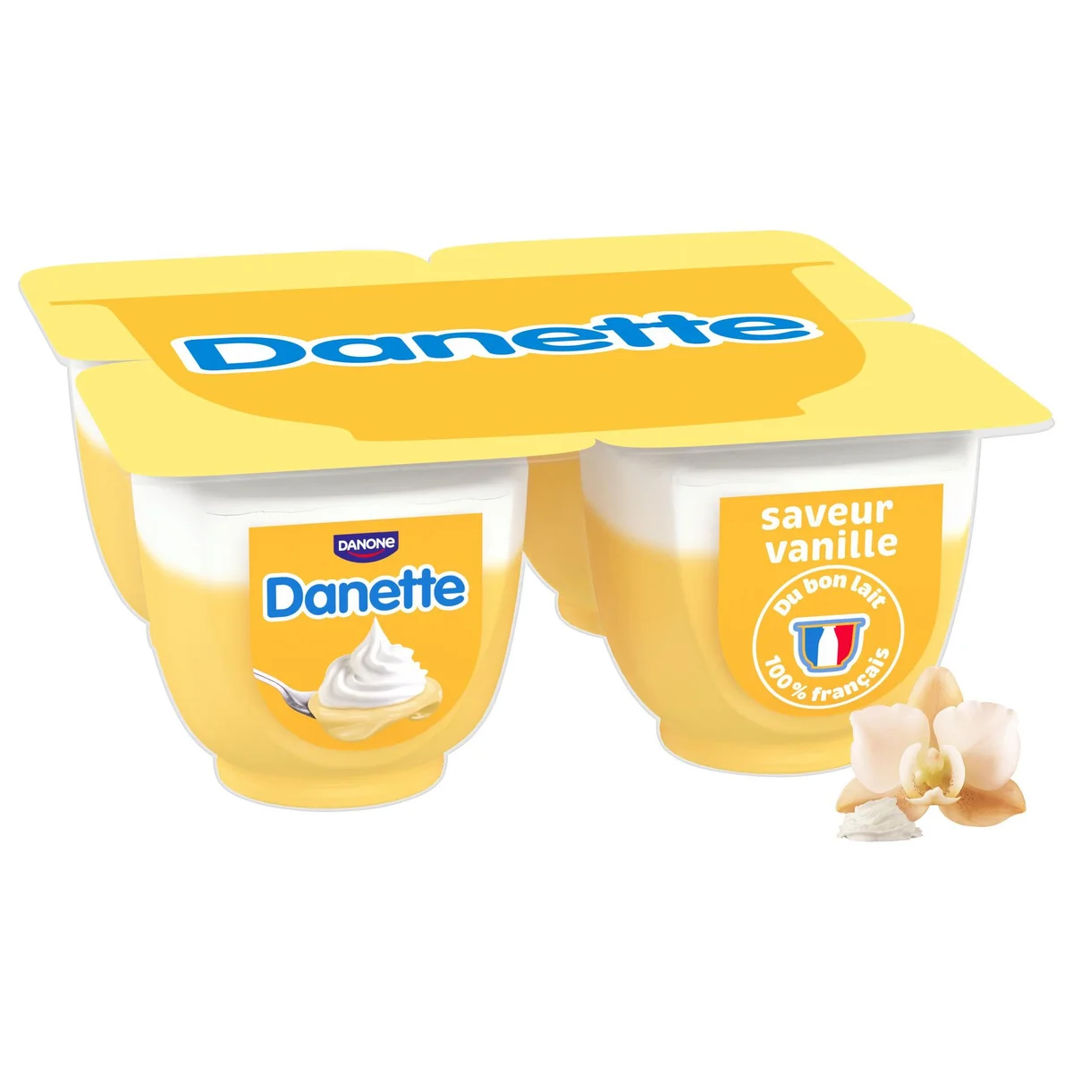 DANETTE Liégeois saveur vanille 4x100g pas cher - Auchan.fr