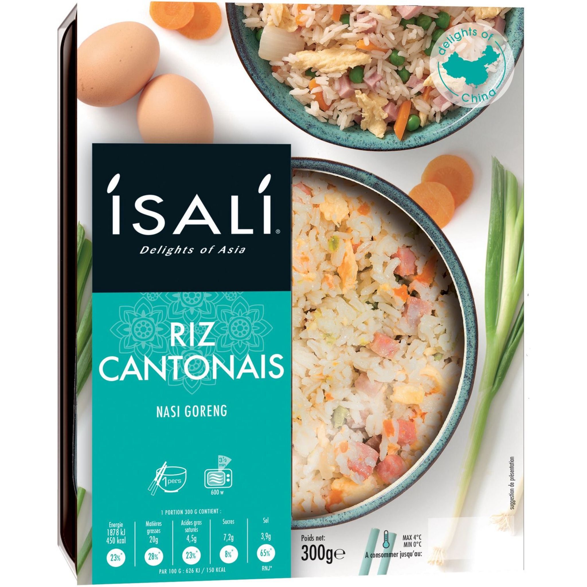 ISALI Riz cantonnais 1 personne 300g pas cher - Auchan.fr
