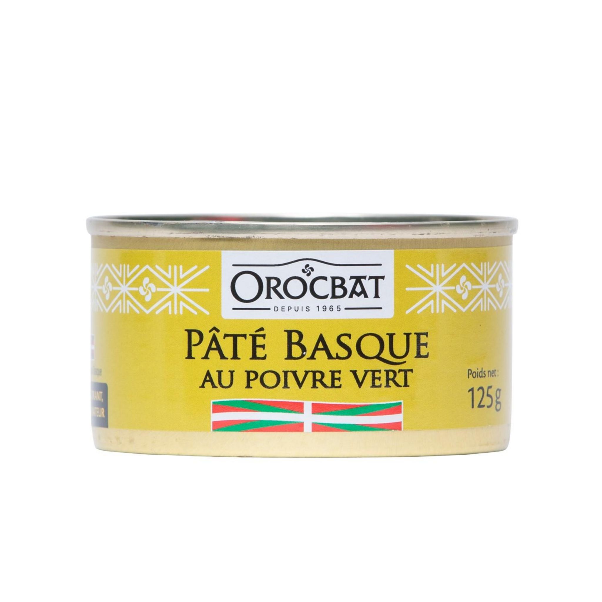 OROCBAT Pâté basque au poivre vert 125g pas cher - Auchan.fr