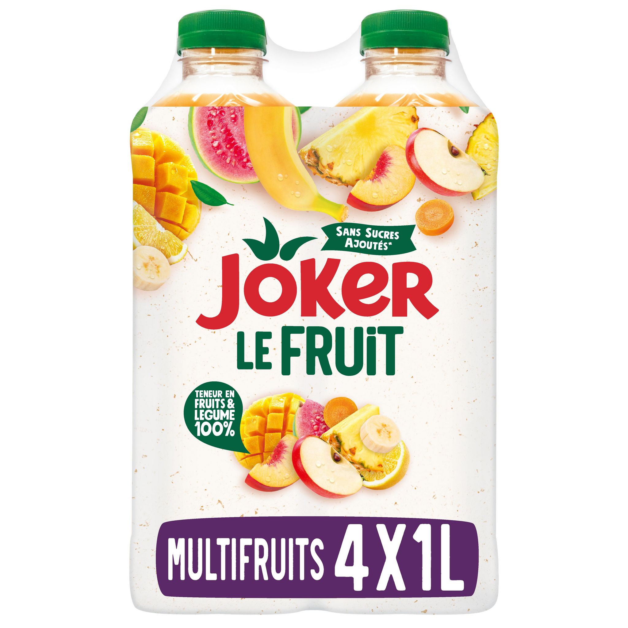 JOKER Pur jus multifruits sans sucres ajoutés 4x1l pas cher - Auchan.fr