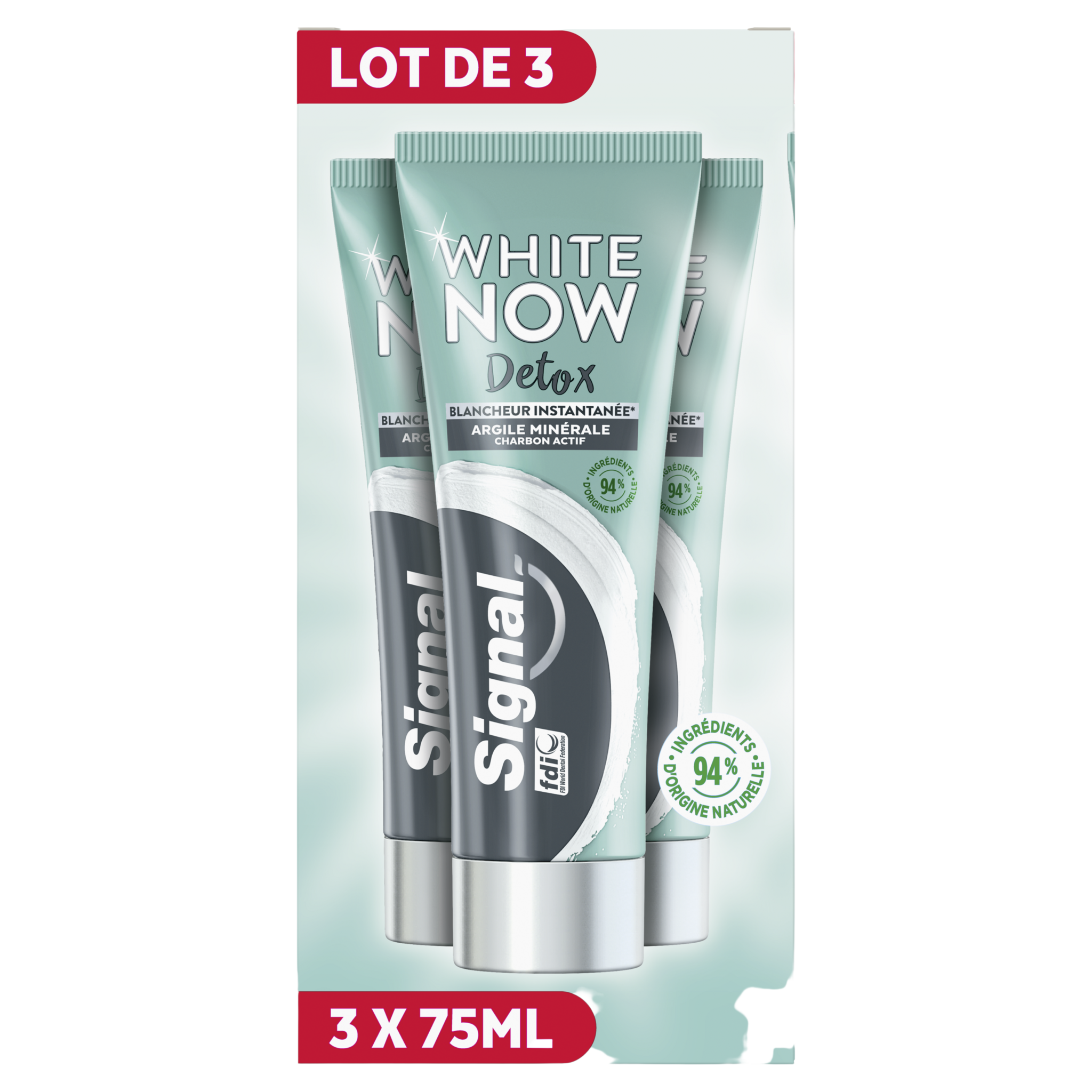 SIGNAL White Now Détox Dentifrice blancheur instantanée au charbon ...