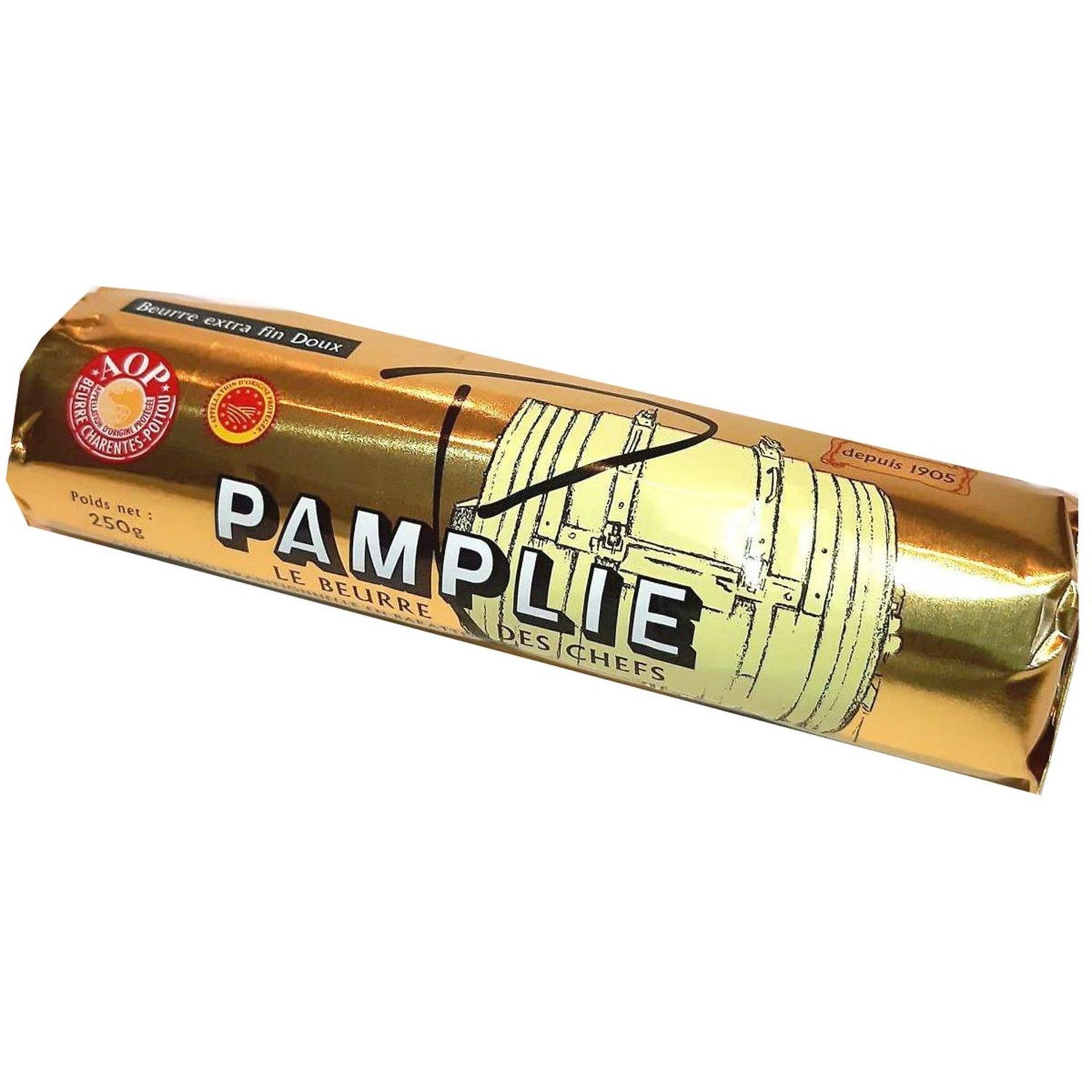PAMPLIE Beurre doux AOP 1 rouleau 250g pas cher - Auchan.fr