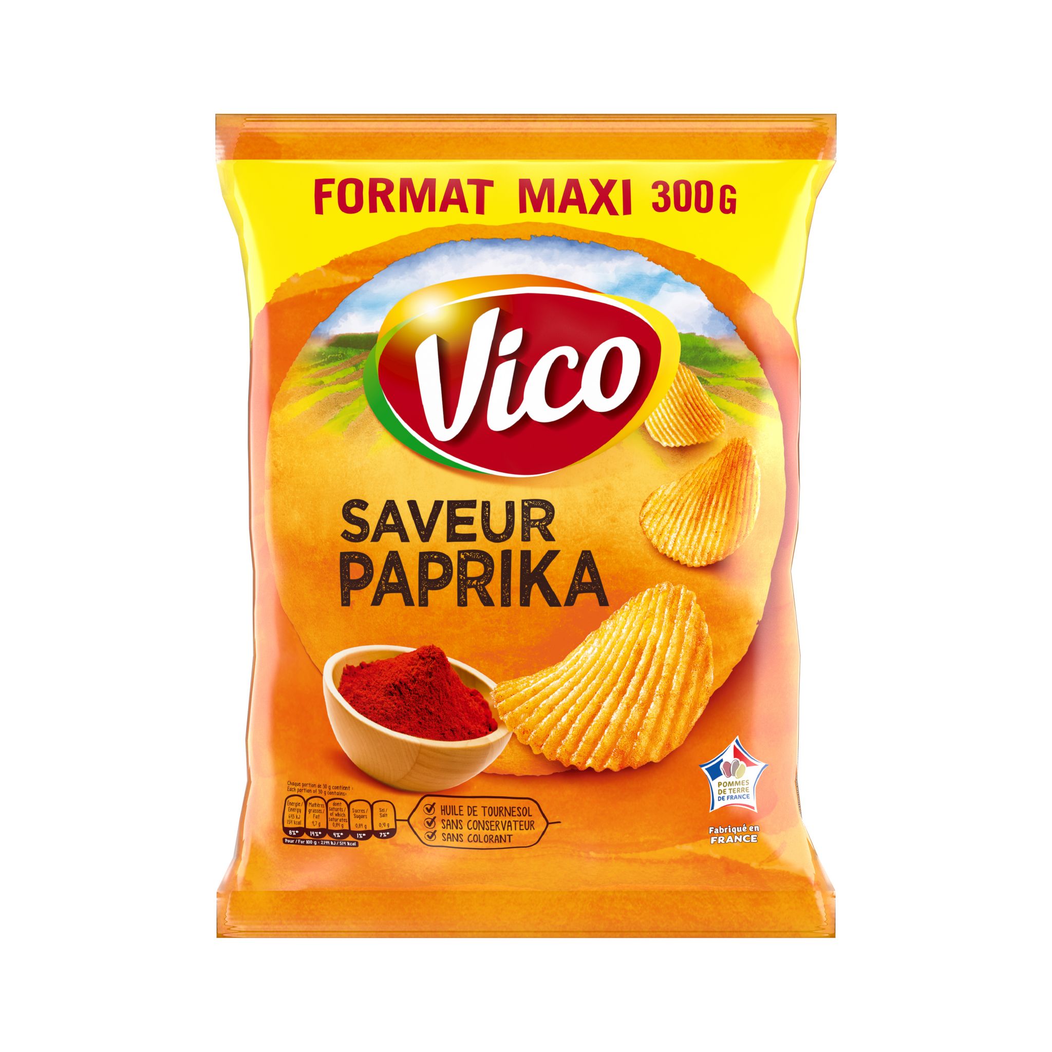 VICO Chips craquante au parika 300g pas cher - Auchan.fr